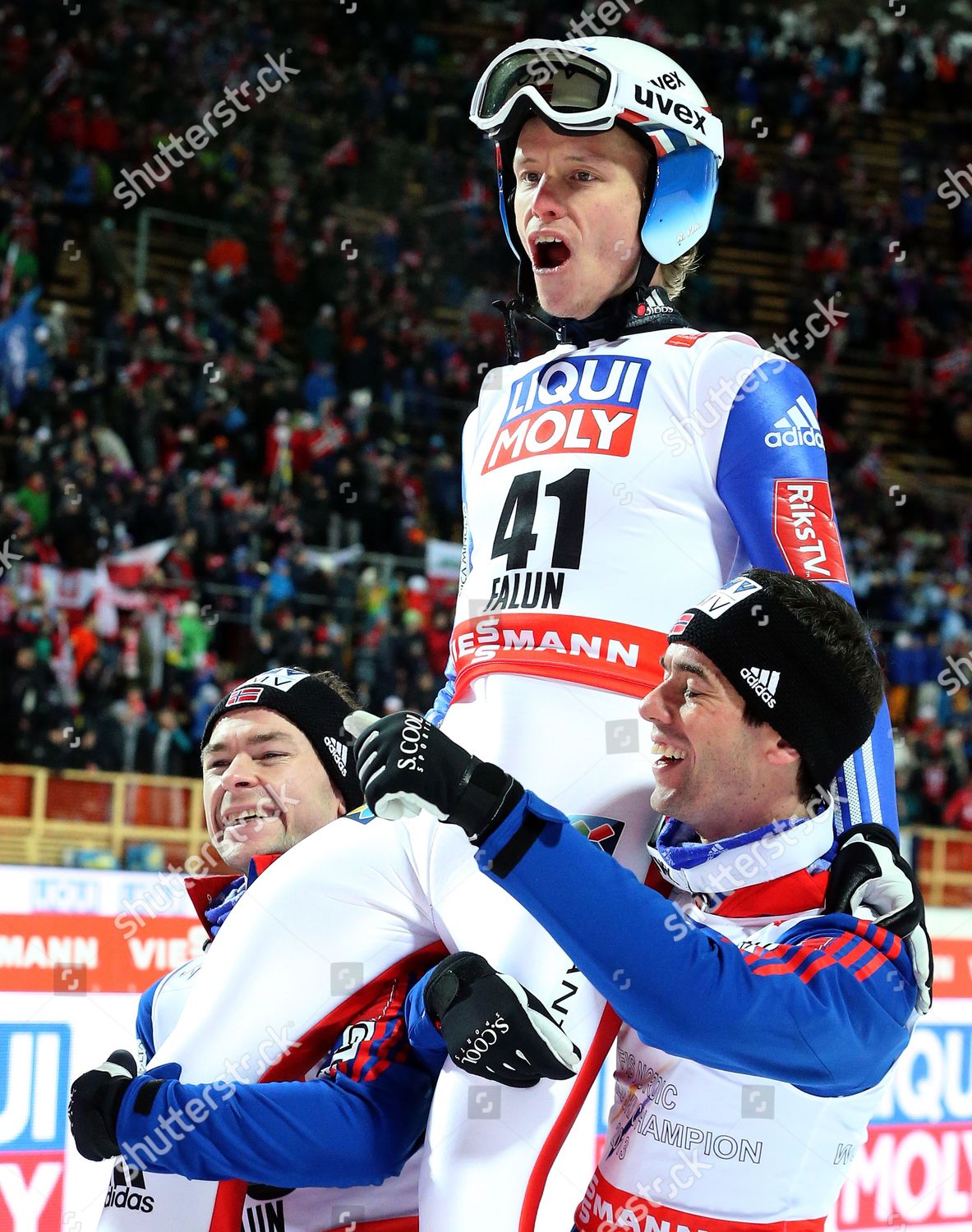 Gold Medalist Rune Velta Norway Celebrates Editorial Stock Photo ...