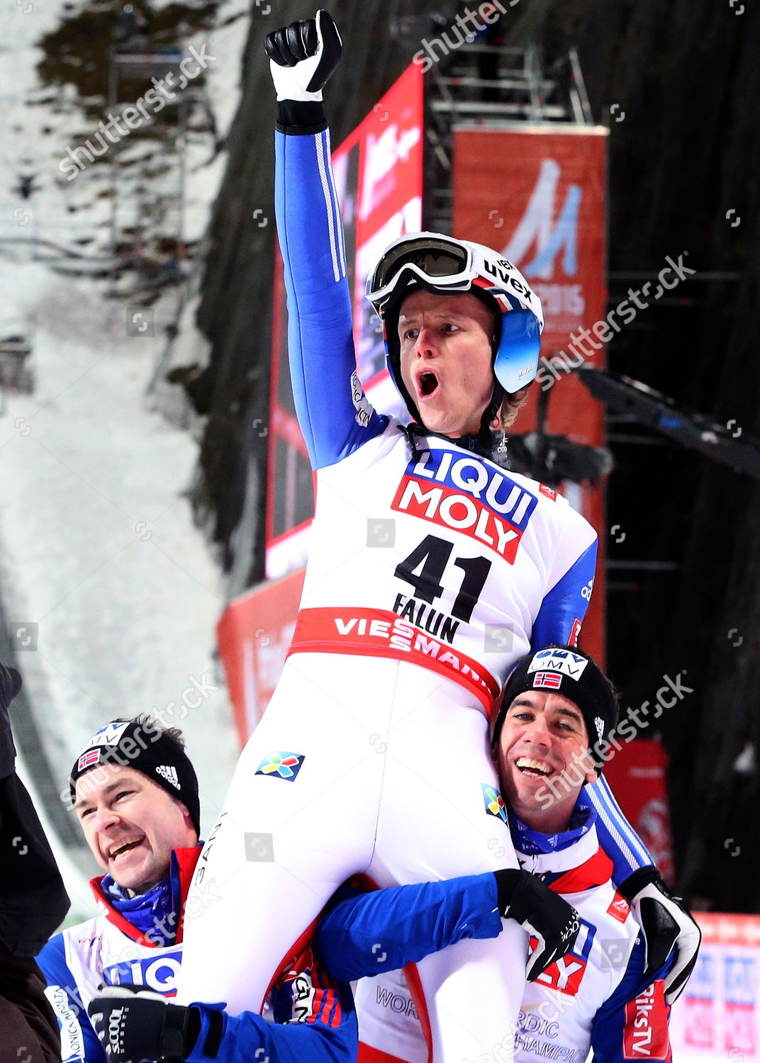 Gold Medalist Rune Velta Norway Celebrates Editorial Stock Photo ...