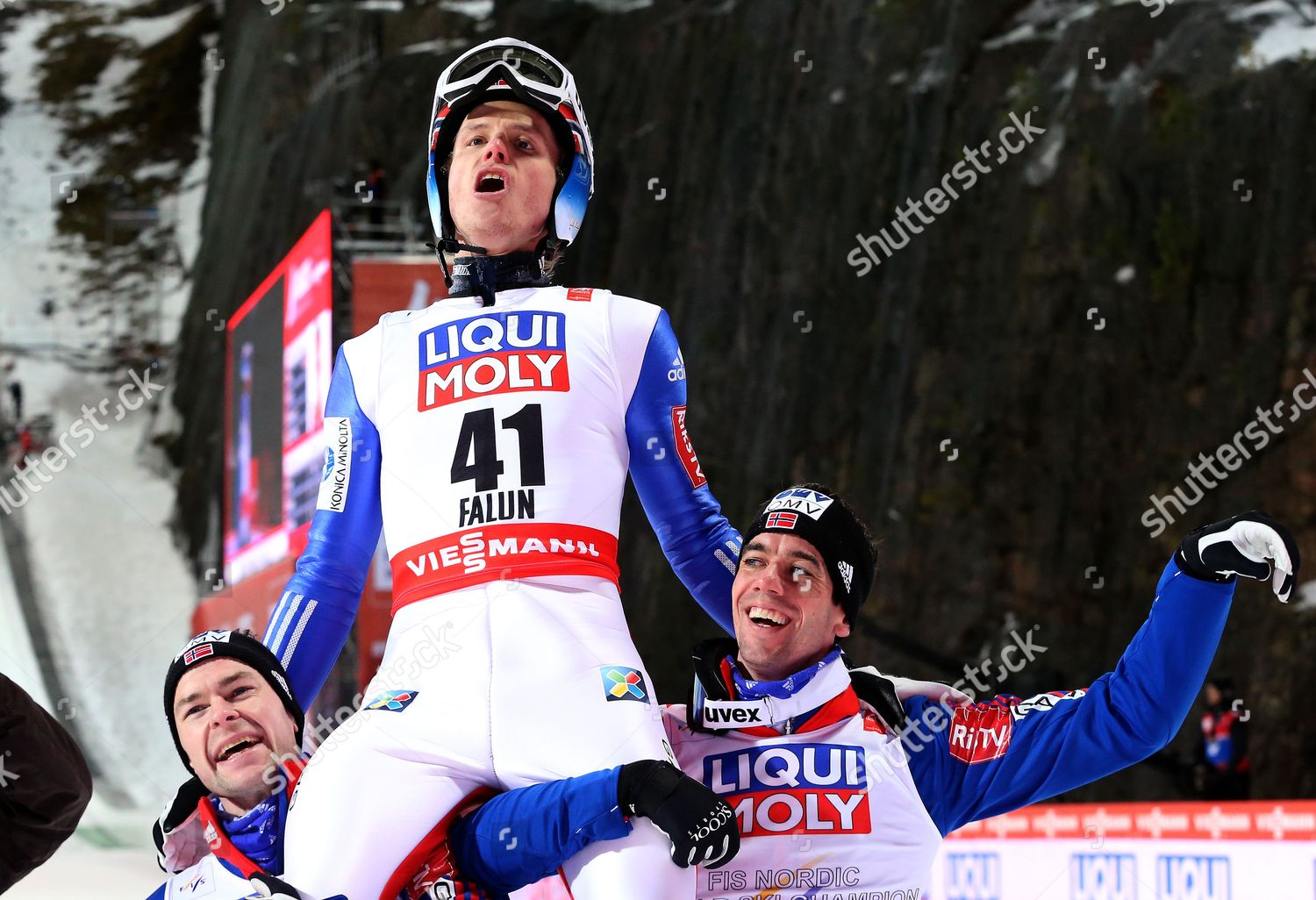 Gold Medalist Rune Velta Norway Celebrates Editorial Stock Photo ...