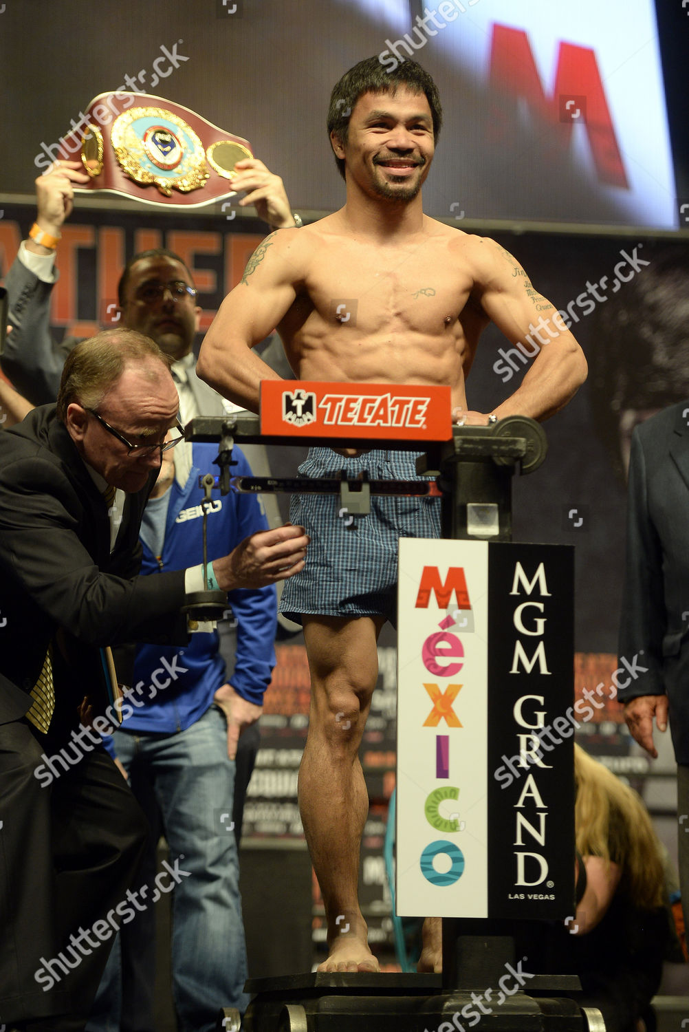 Filipino Boxer Manny Pacquiao During Weighin Editorial Stock Photo ...