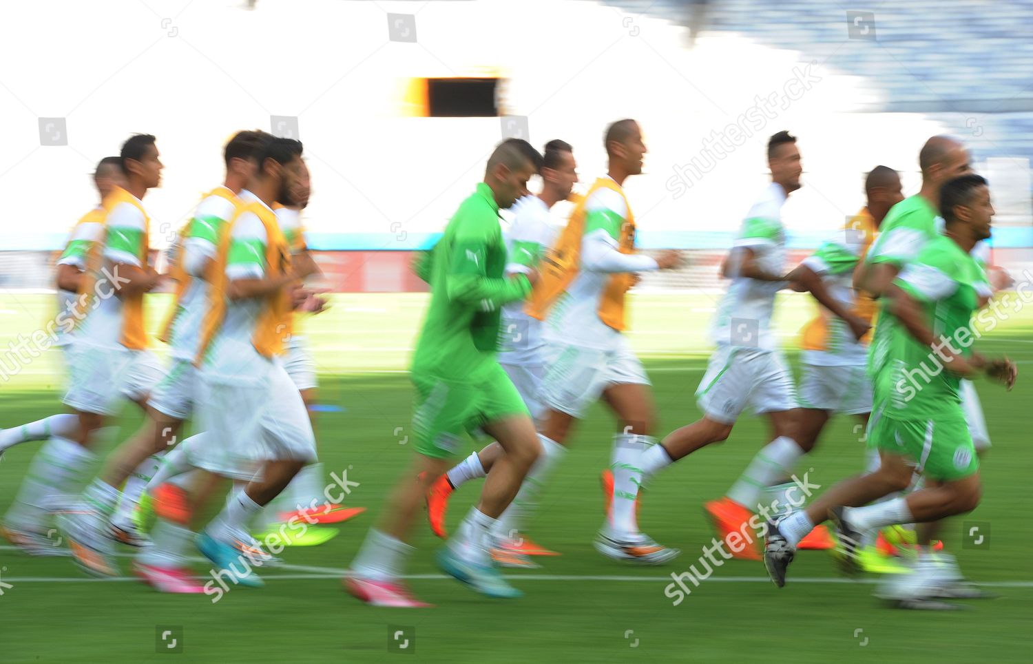 Algeria National Soccer Team Attends Training Editorial Stock Photo ...