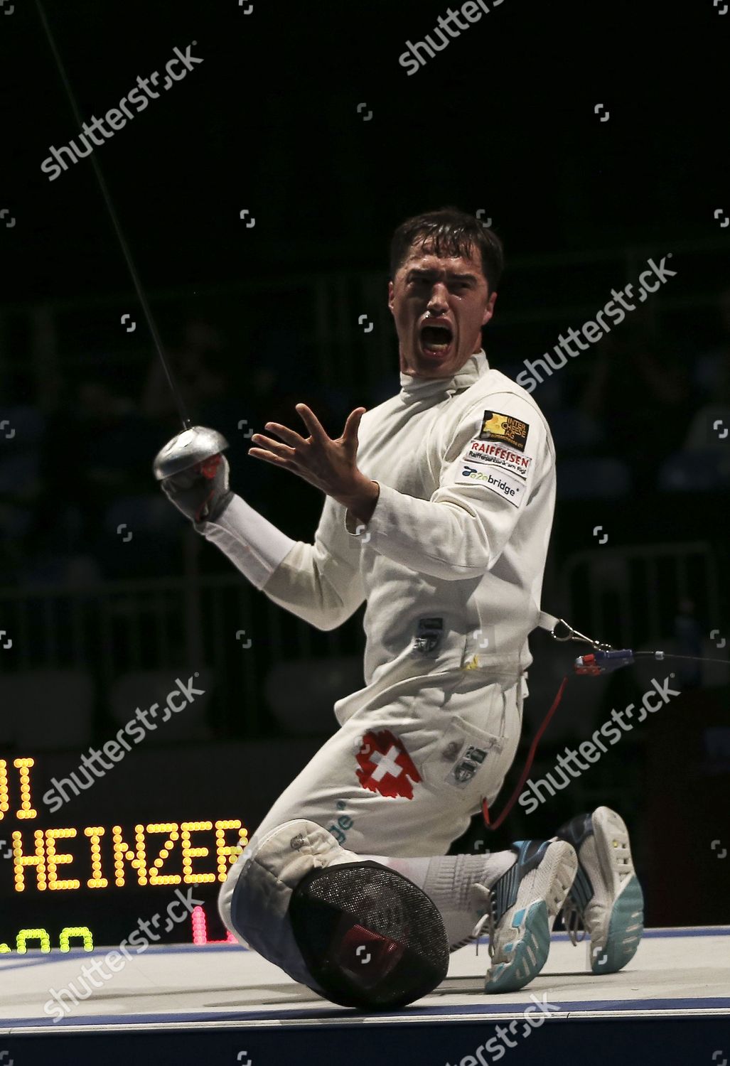 Switzerlands Max Heinzer Jubilates After Winning Editorial Stock Photo ...