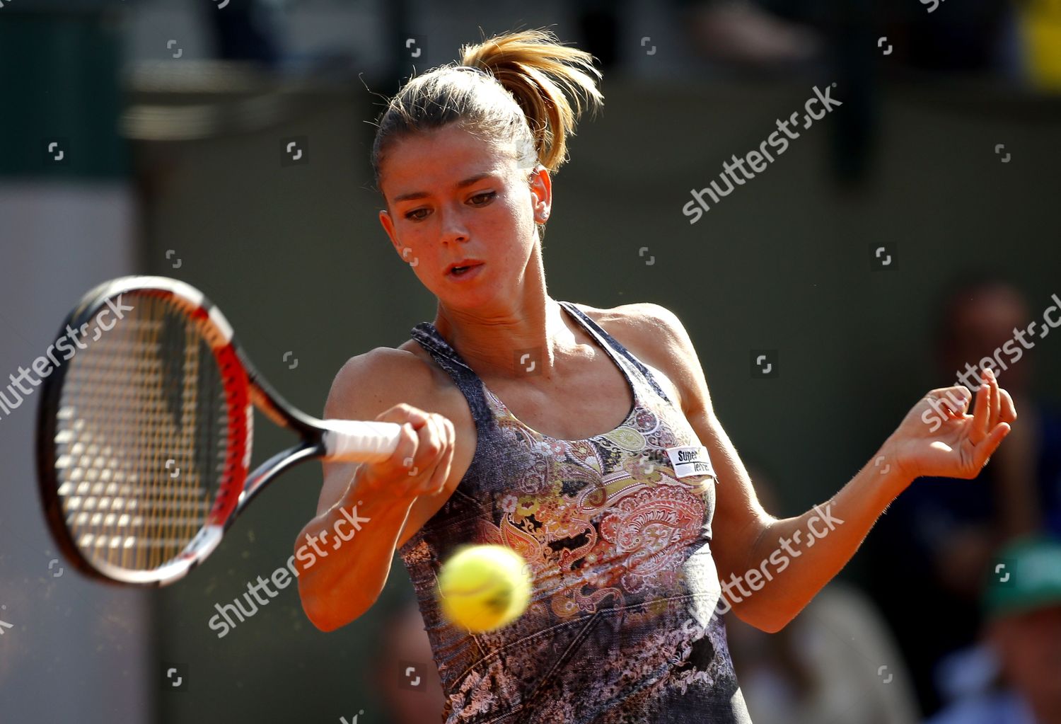 Camila Giorgi Italy Action Against Garbine Editorial Stock Photo ...