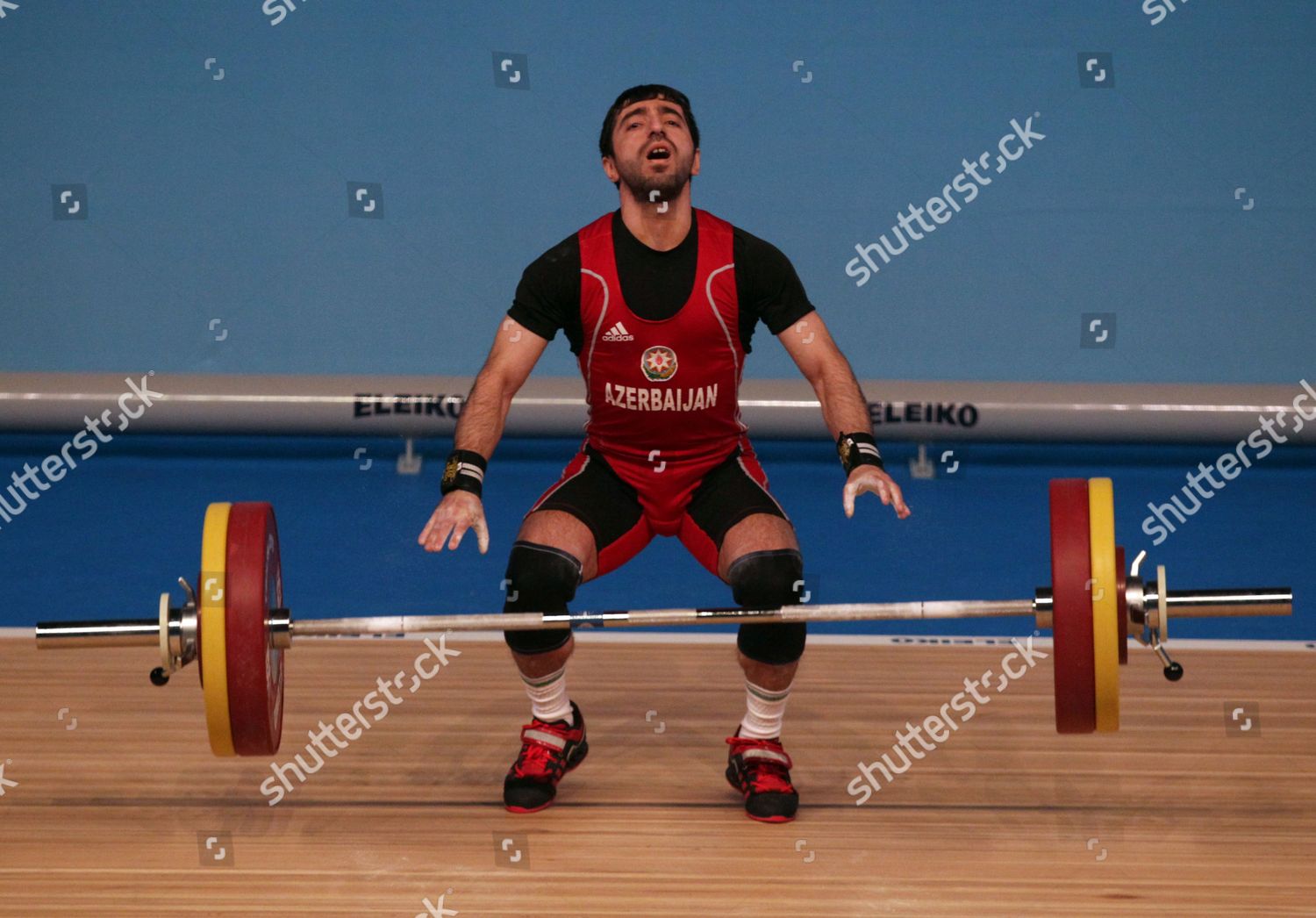 Azerbaijans Elmar Aliyev Competes During Snatch Editorial Stock Photo ...