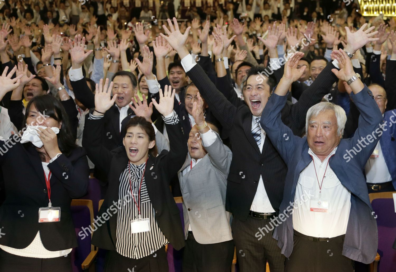 Japanese Olympians Tokyo Olympic Bidding Committee Editorial Stock ...