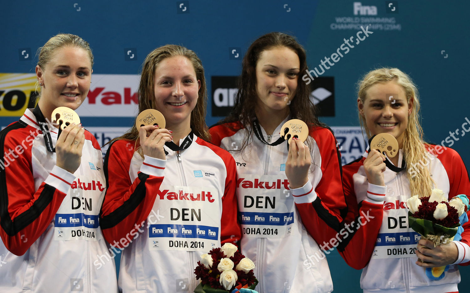 Danish Team Pose Their Bronze Medals Editorial Stock Photo - Stock ...