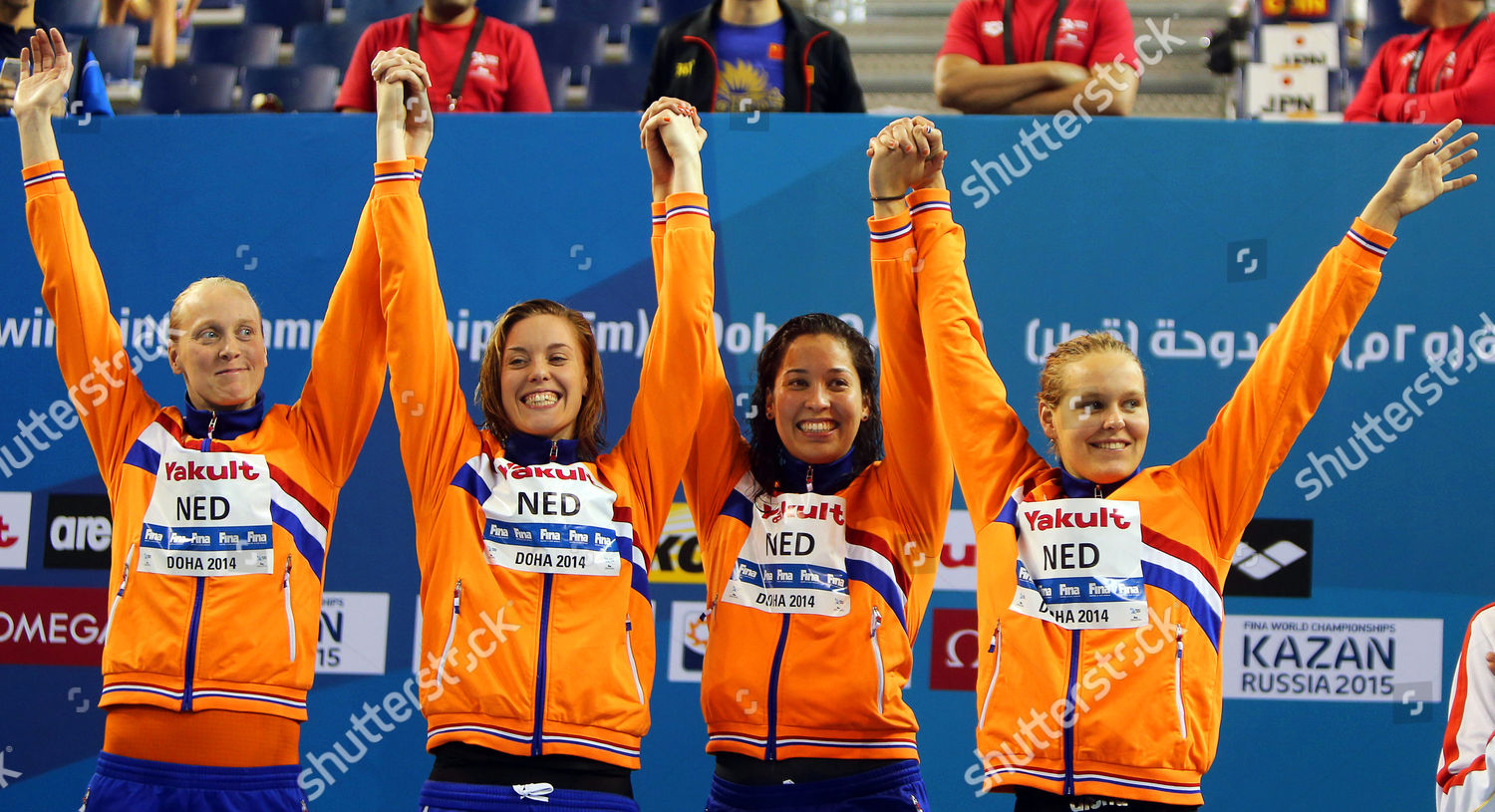 Dutch Swimmers Lr Inge Dekker Femke Editorial Stock Photo - Stock Image ...