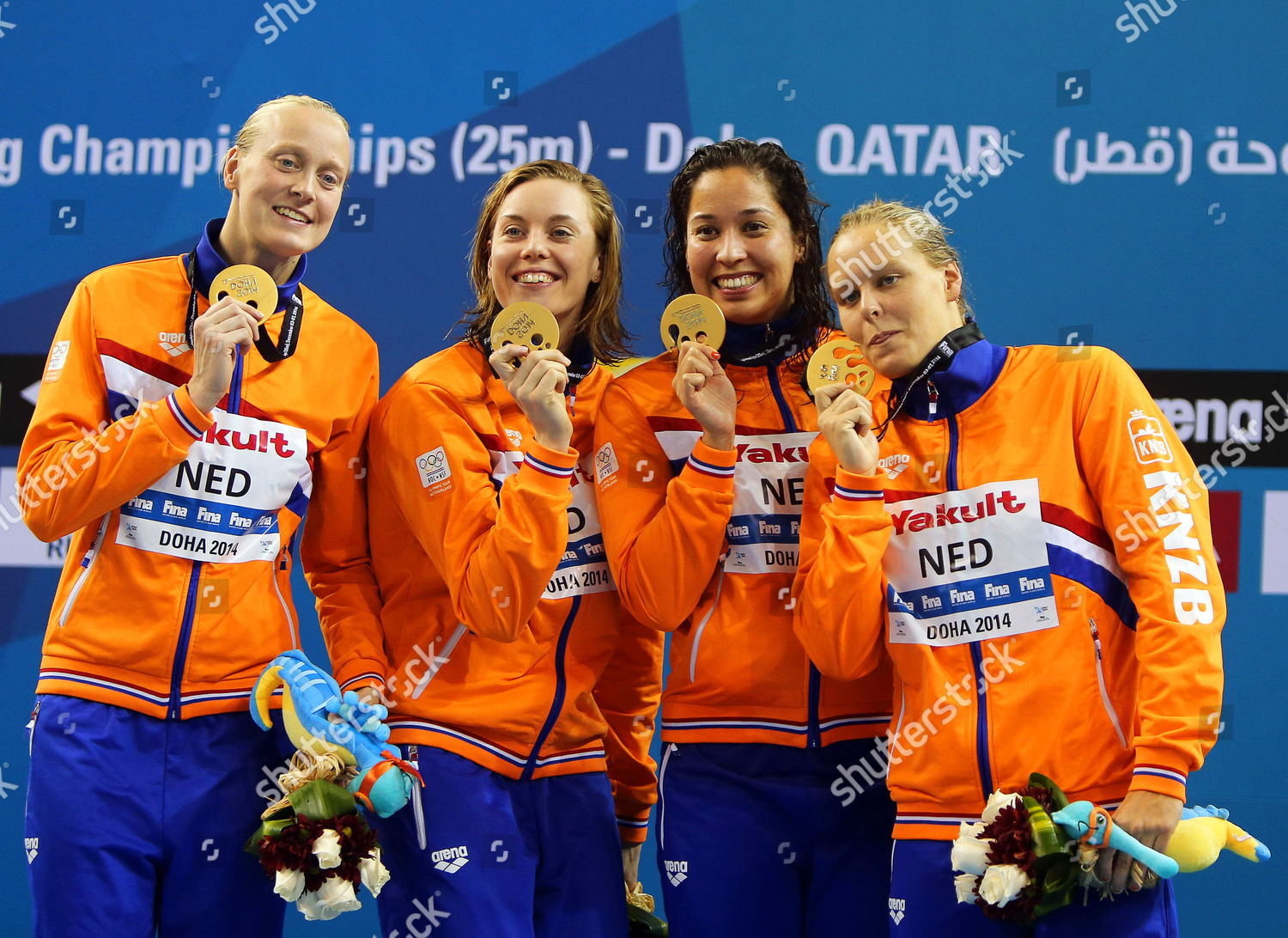 Dutch Swimmers Lr Inge Dekker Femke Editorial Stock Photo - Stock Image ...