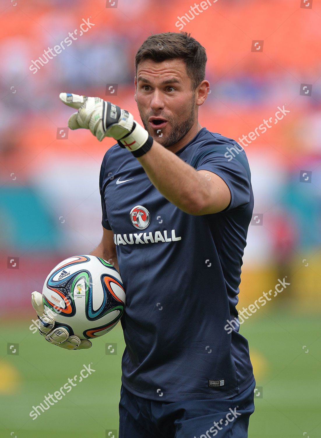 Englands Goalkeeper Ben Foster Reacts During Editorial Stock Photo ...