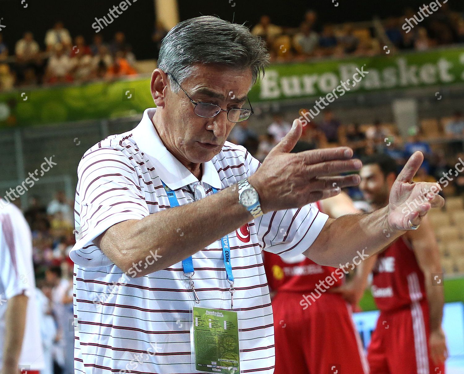 Head Coach Bogdan Tanjevic Turkey Gestures Editorial Stock Photo ...