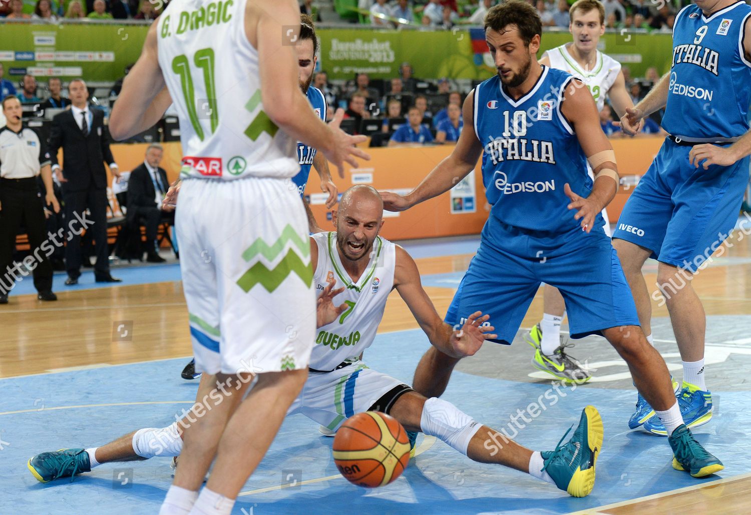 Slovenian Player Nebojsa Joksimovic C Down Editorial Stock Photo ...