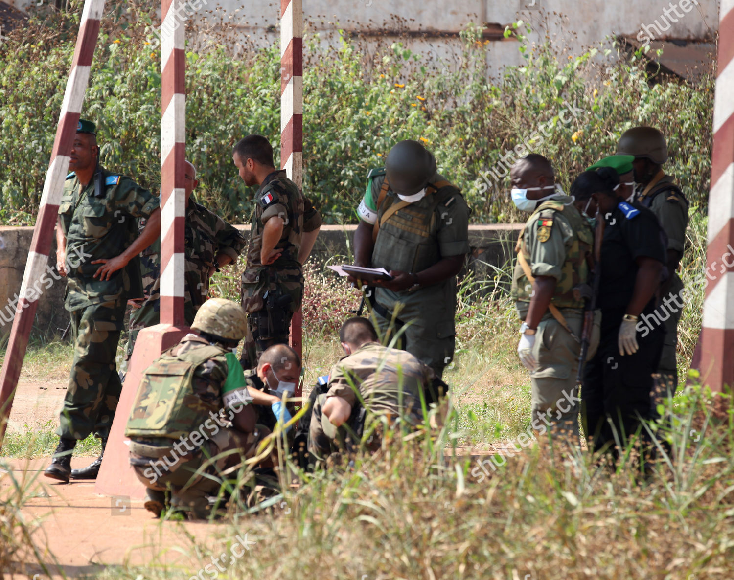 Military Personnel Inspect Area Near Hole Editorial Stock Photo - Stock ...