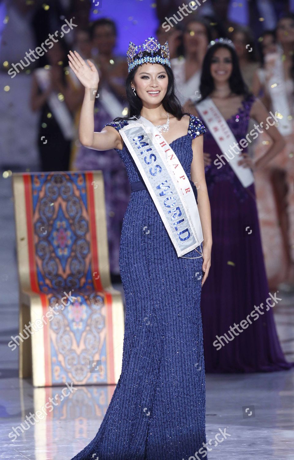 Newly Crowned Miss World Yu Wenxia Editorial Stock Photo - Stock Image ...