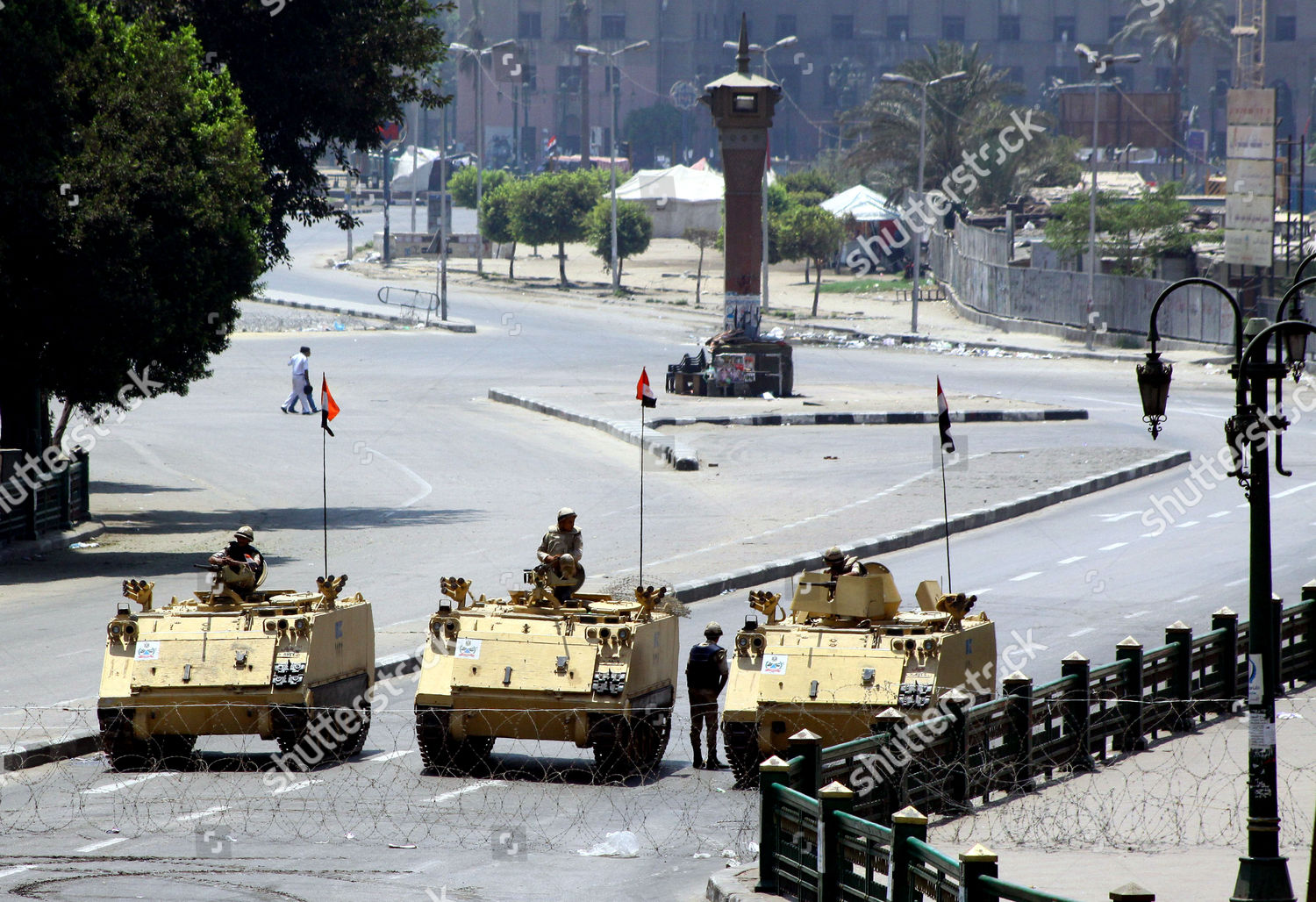 Egyptian Army Armoured Vehicles Deployed Tahrir Editorial Stock Photo ...