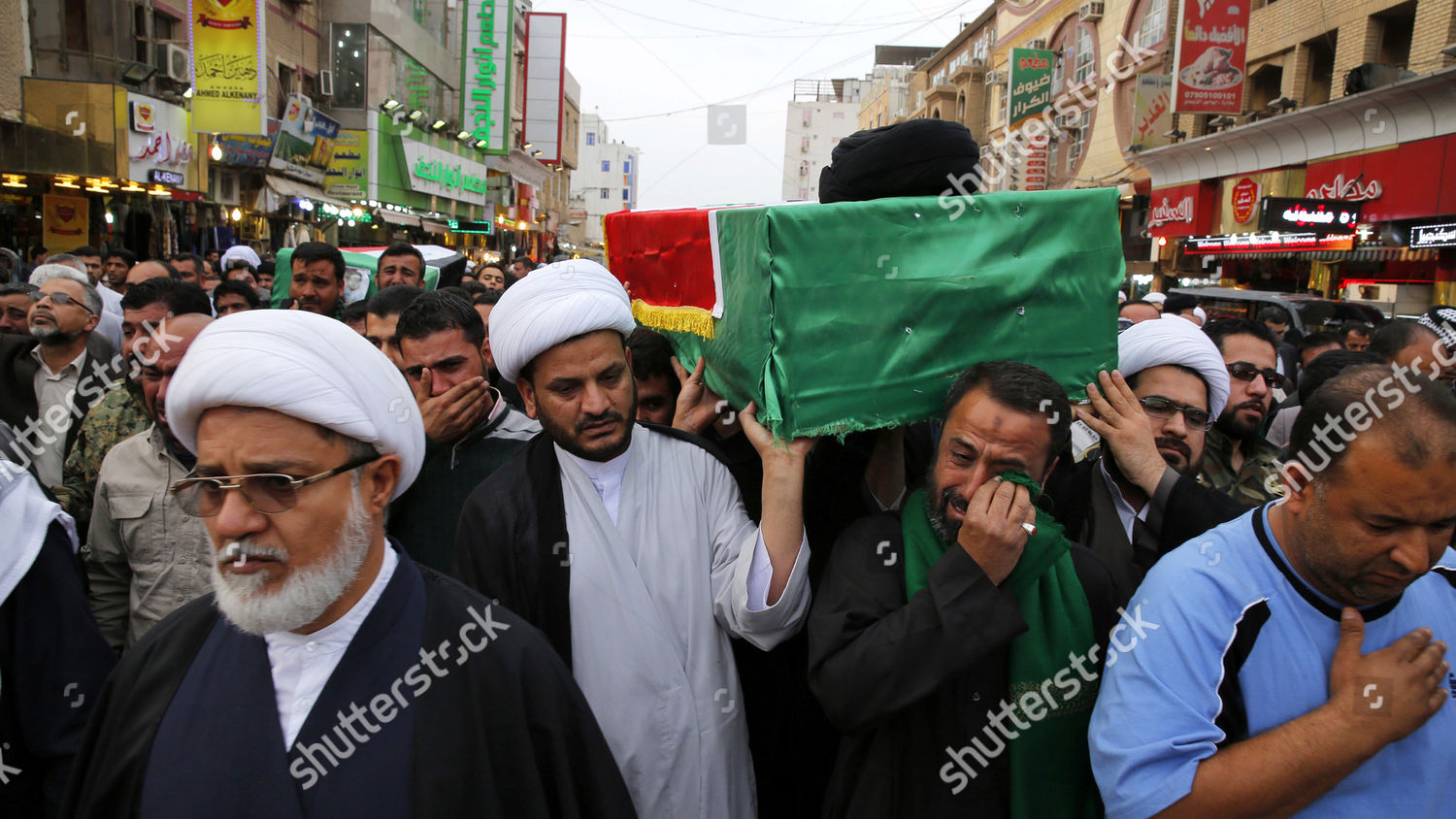 Shiite Clerics Carry Coffin Individual Believed Editorial Stock Photo ...