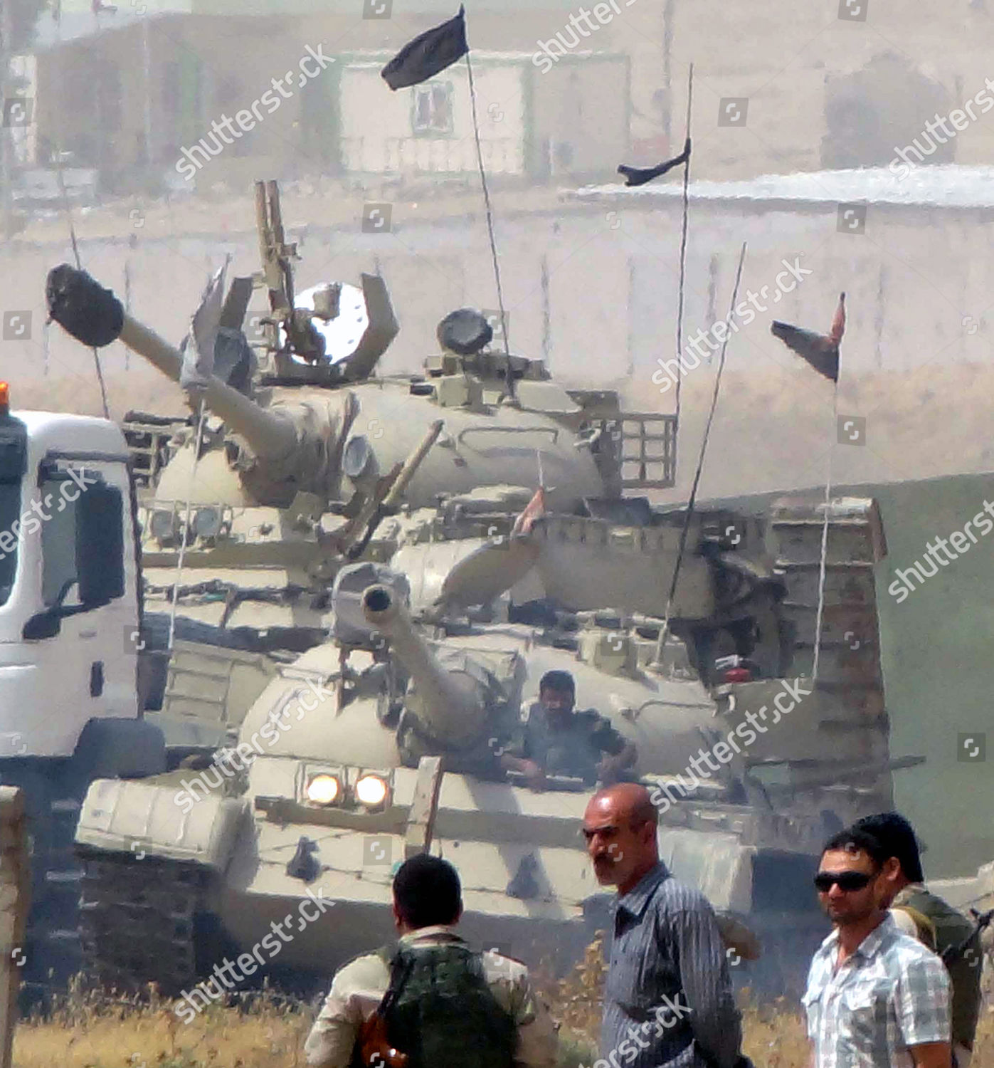 Kurdistans Peshmerga Forces Transfer Tanks On Editorial Stock Photo ...