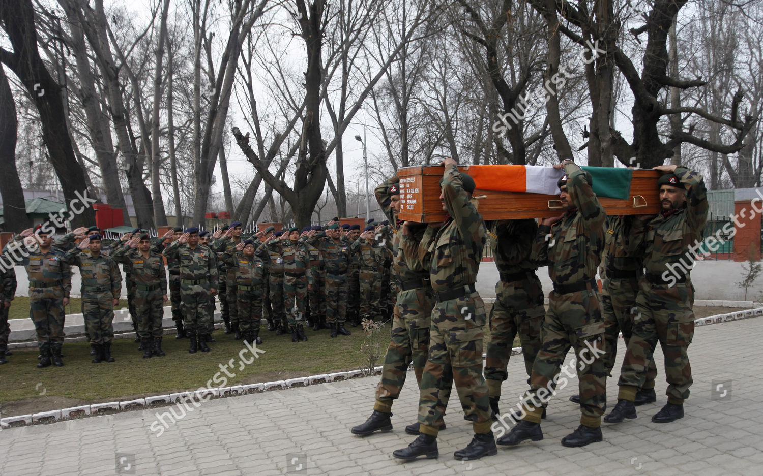 Indian Army Soldiers Carry Coffin Indian Editorial Stock Photo - Stock ...