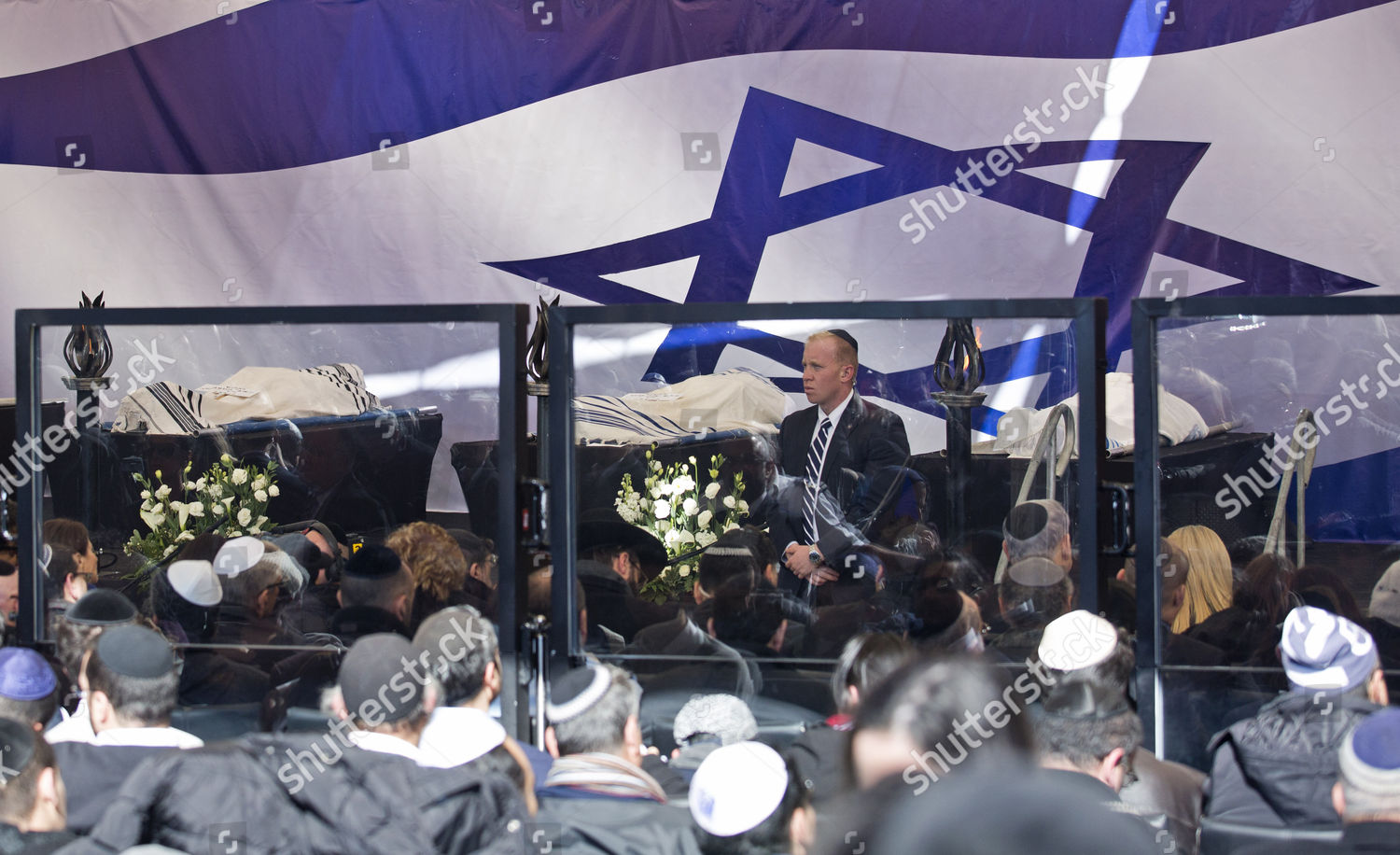 Four Coffins Jews Killed Paris Kosher Editorial Stock Photo - Stock ...