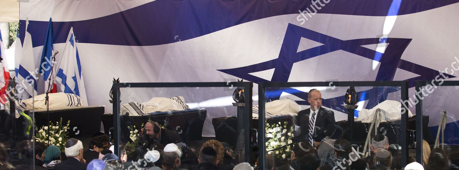 Four Coffins Jews Killed Paris Kosher Editorial Stock Photo - Stock ...