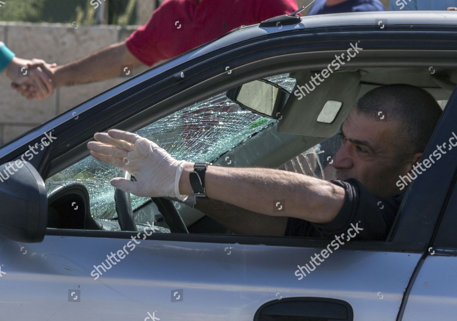 Israeli Police Inside Car Palestinian Man Editorial Stock Photo - Stock ...