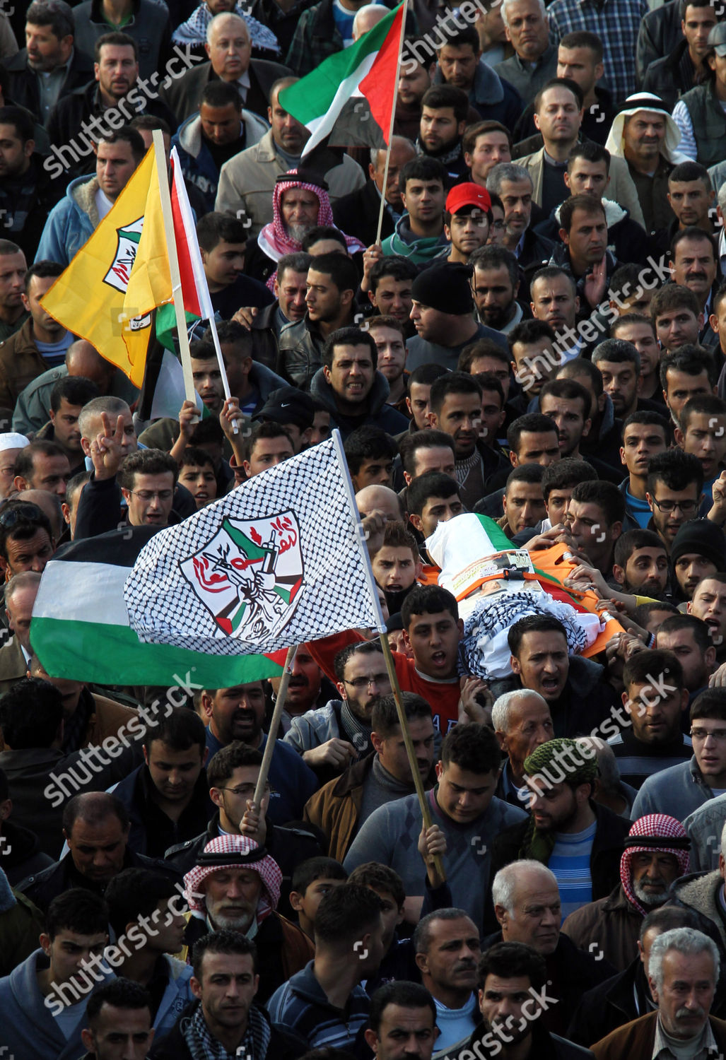Palestinians Carry Body 85yearold Saed Ali Editorial Stock Photo ...