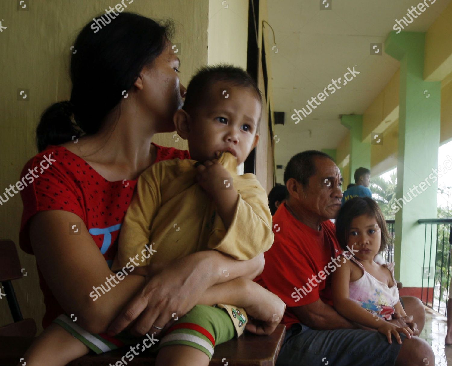 Filipino Residents Take Shelter Inside School Editorial Stock Photo ...