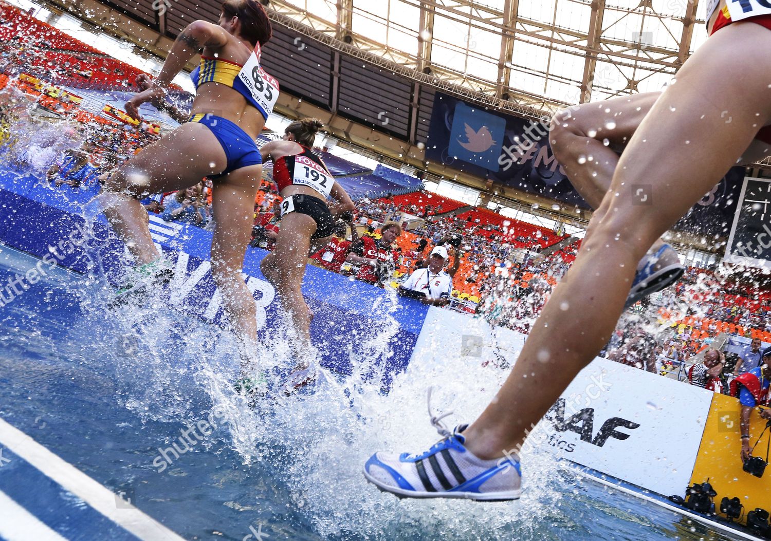 Runners Compete Womens 3000m Steeplechase Heat Editorial Stock Photo ...