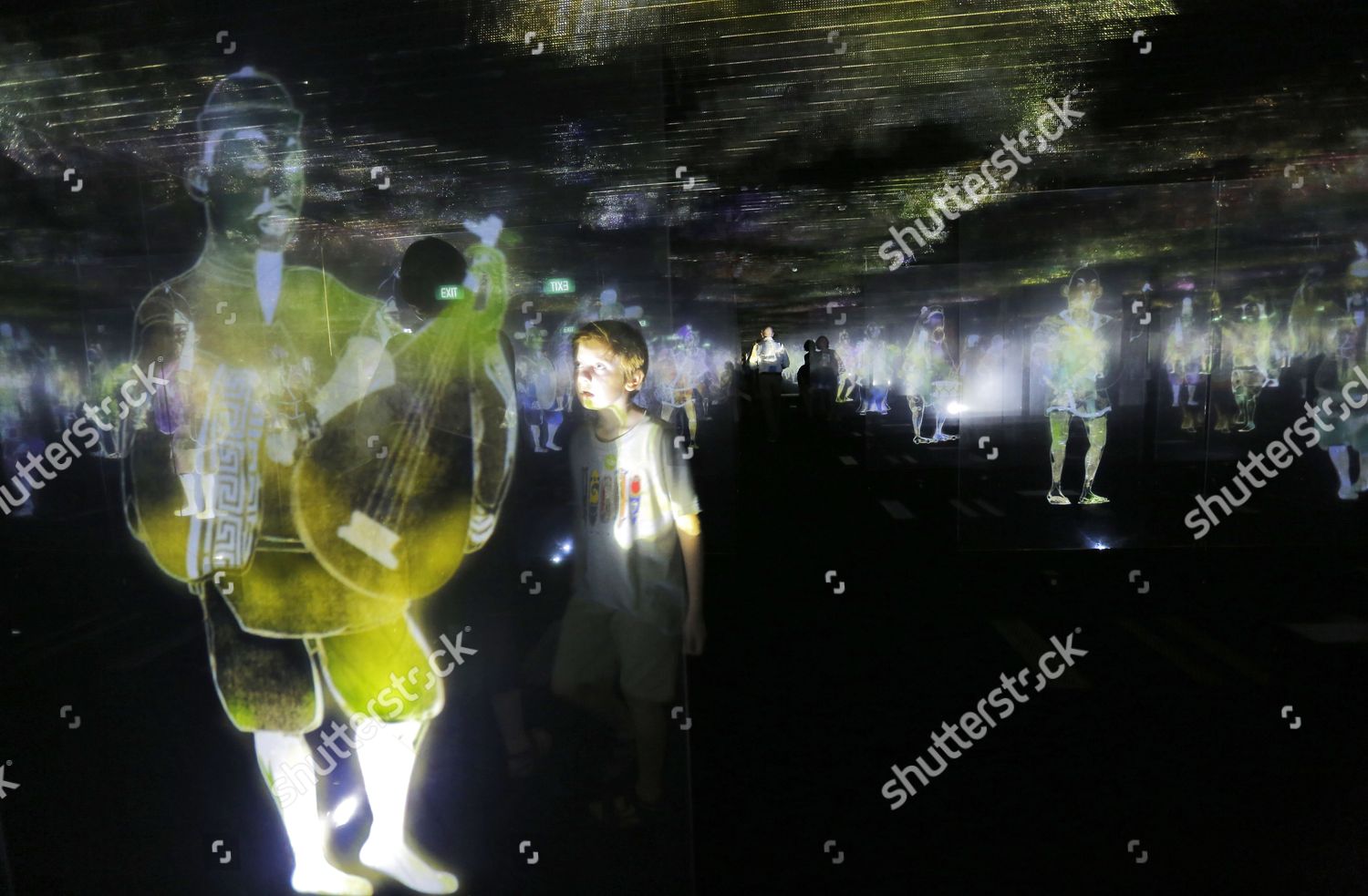 Visitor Looks Cut Out Figures Interactive Editorial Stock Photo - Stock ...