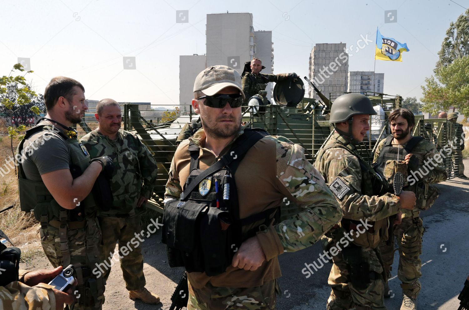 Soldiers Ukrainian Selfdefence Battalion Azov Take Editorial Stock ...
