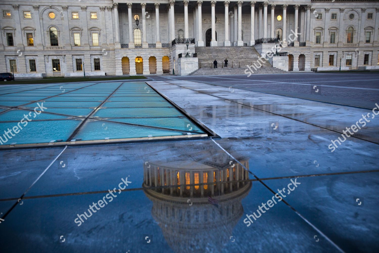 Us Capitol Dome Pictured Dawn Reflection Editorial Stock Photo - Stock ...