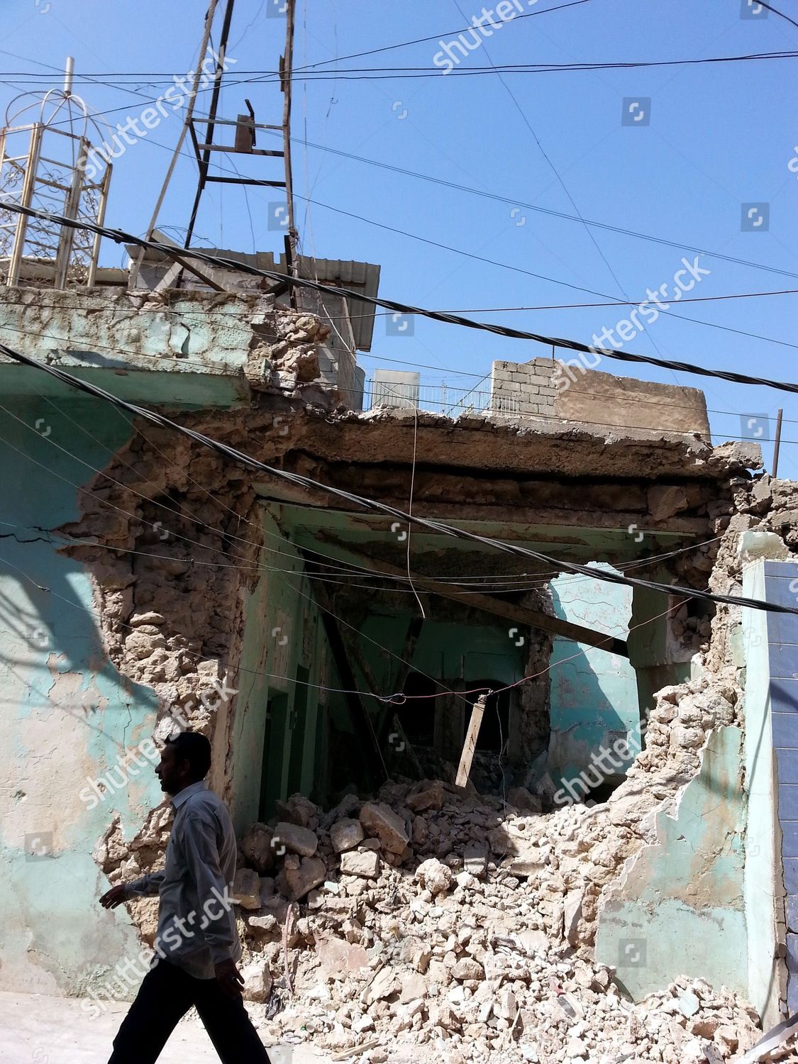 Iraqi Man Passes Destroyed House After Editorial Stock Photo - Stock ...