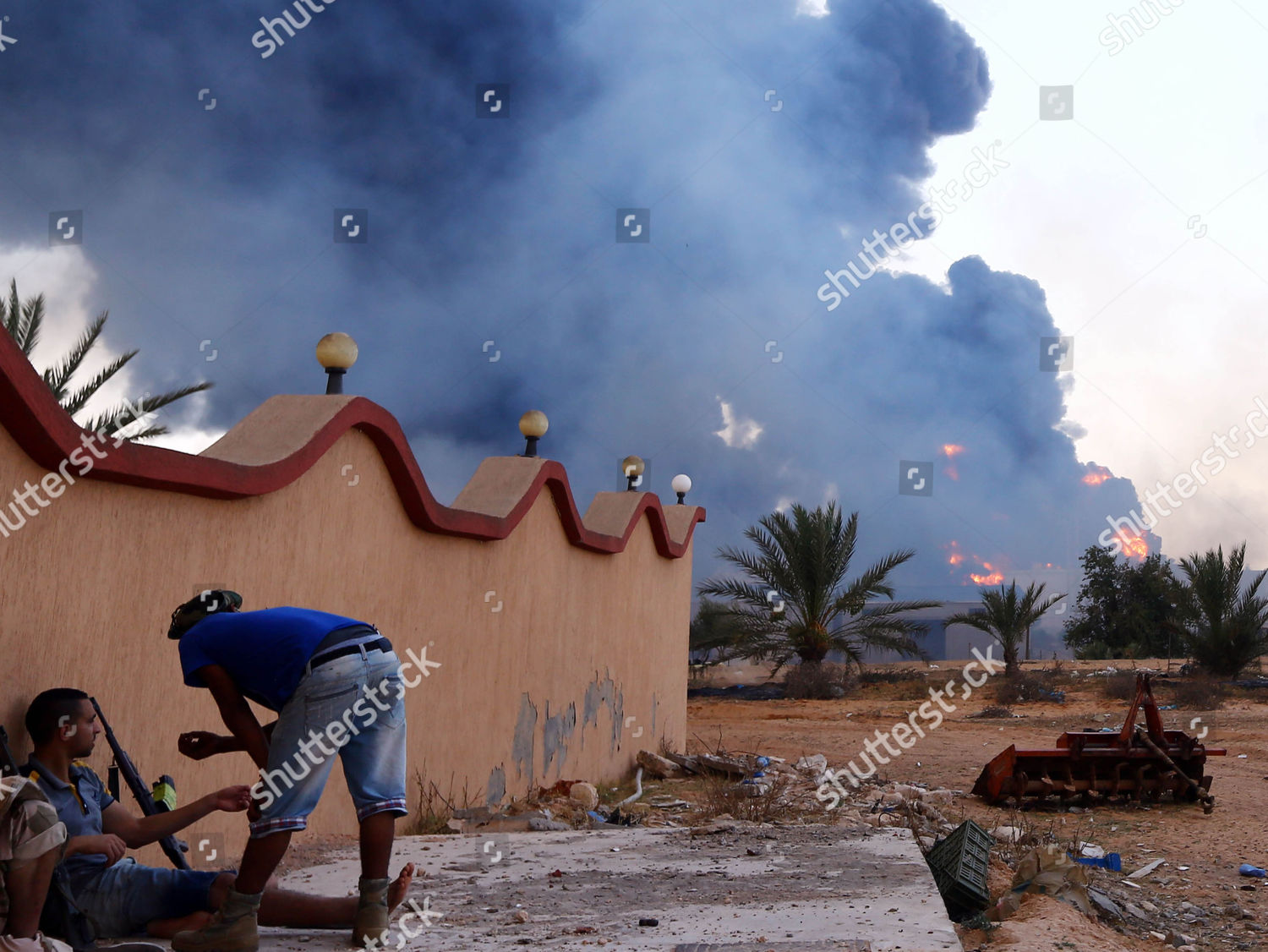 Huge Pall Smoke Rises On Hirozon Editorial Stock Photo - Stock Image ...