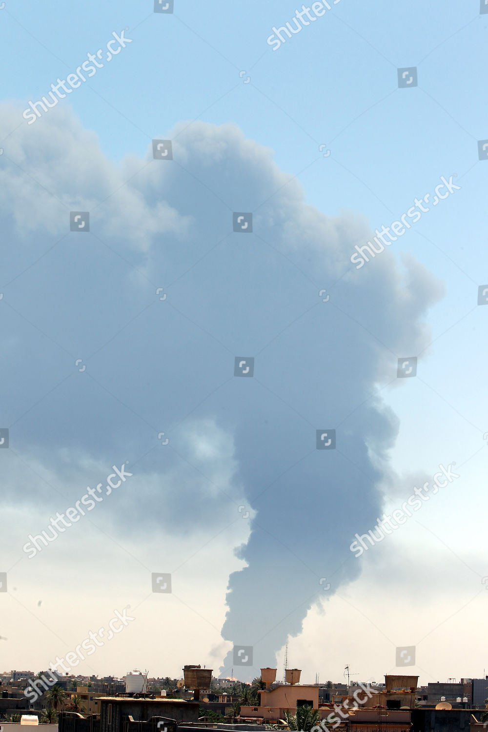 Huge Pall Smoke Rises On Hirozon Editorial Stock Photo - Stock Image ...