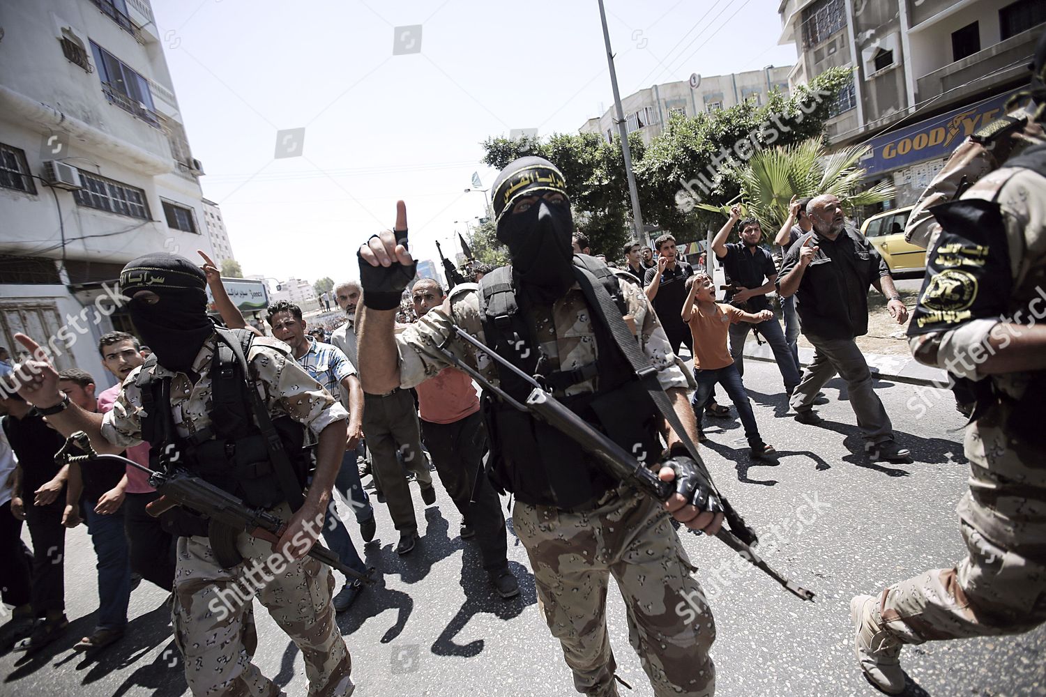 Palestinian Fighters Alquds Brigades Military Wing Editorial Stock ...
