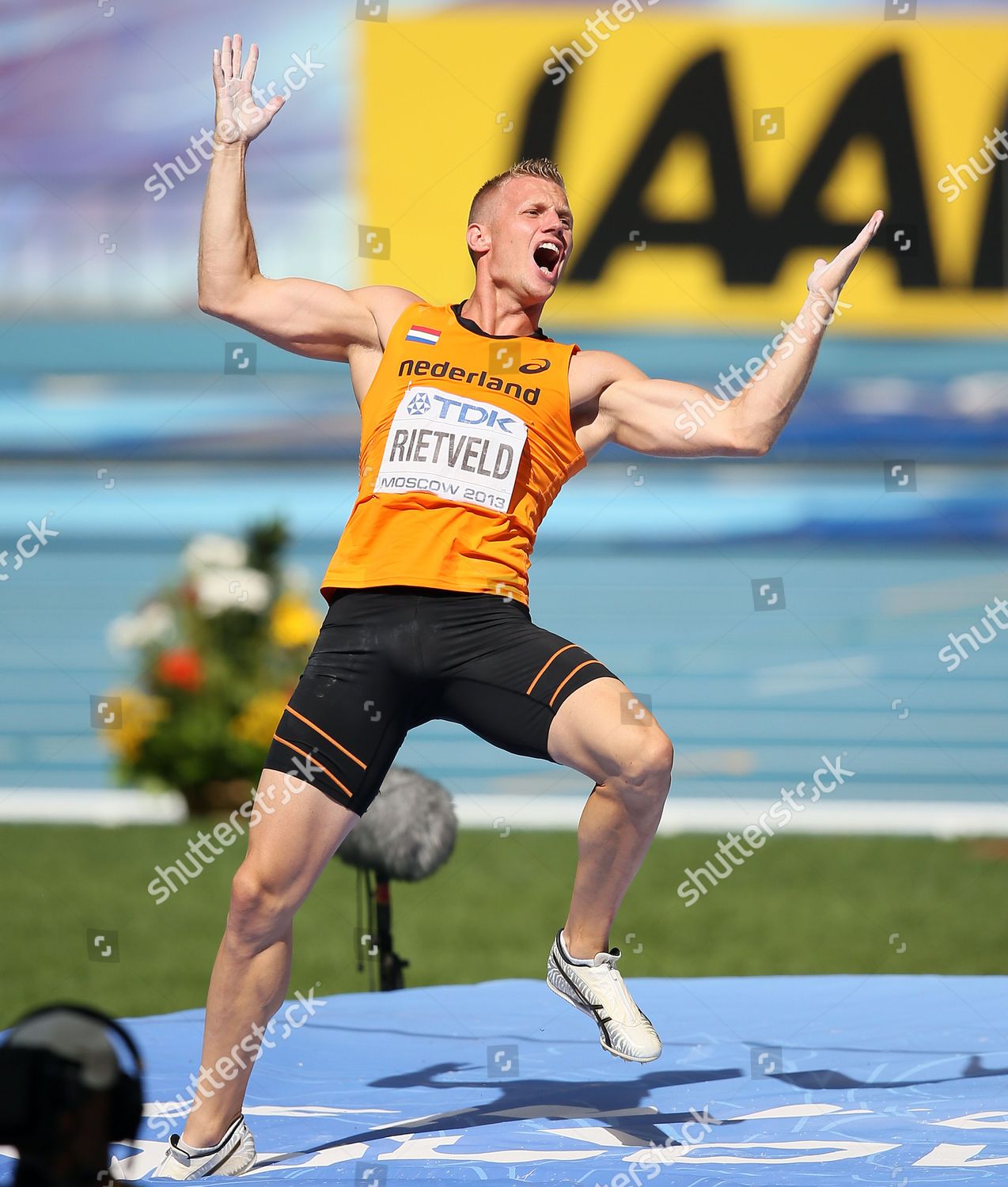 Pelle Rietveld Netherlands Celebrates After Clearing Editorial Stock ...
