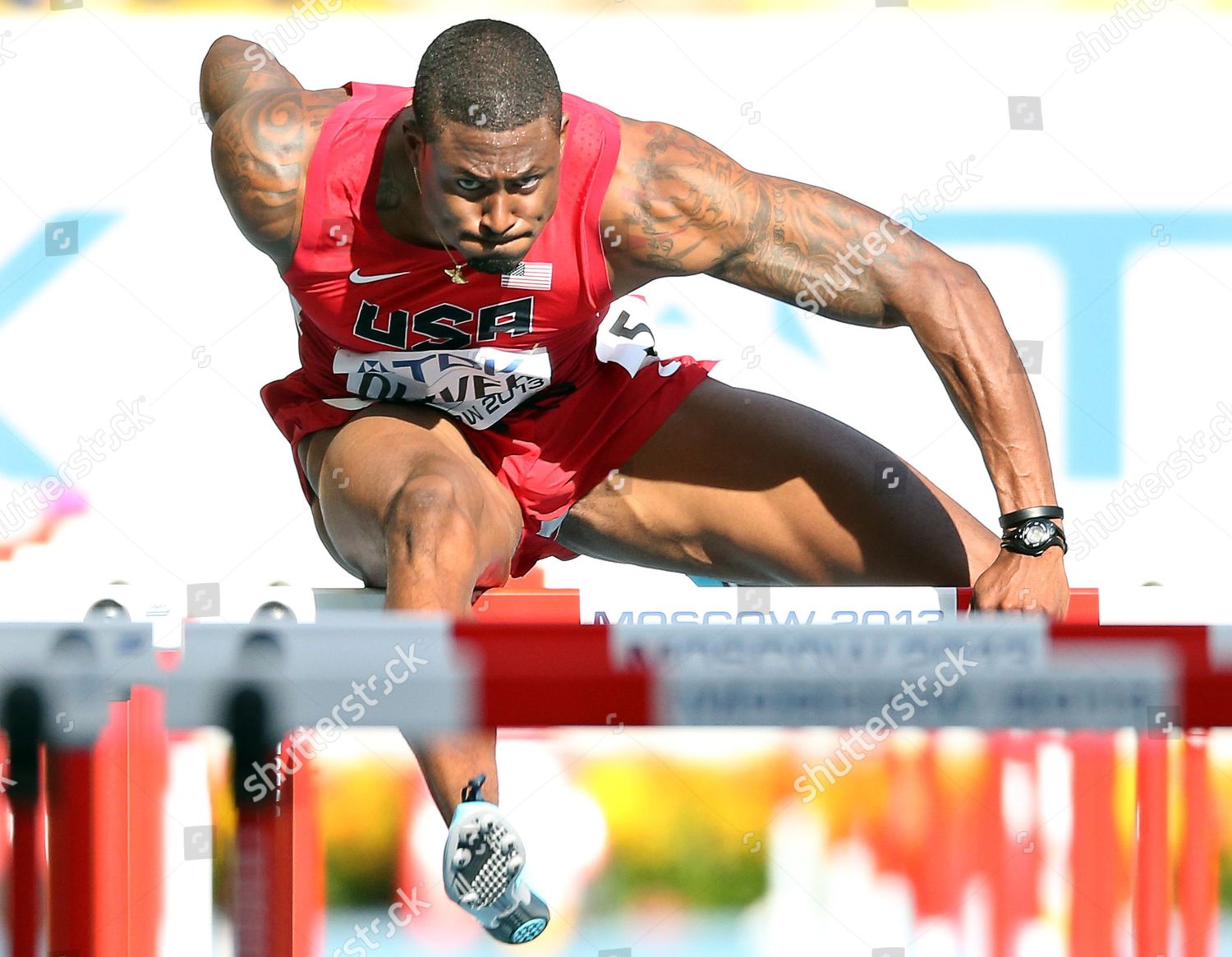 David Oliver Usa Competes Mens 110m Editorial Stock Photo - Stock Image ...