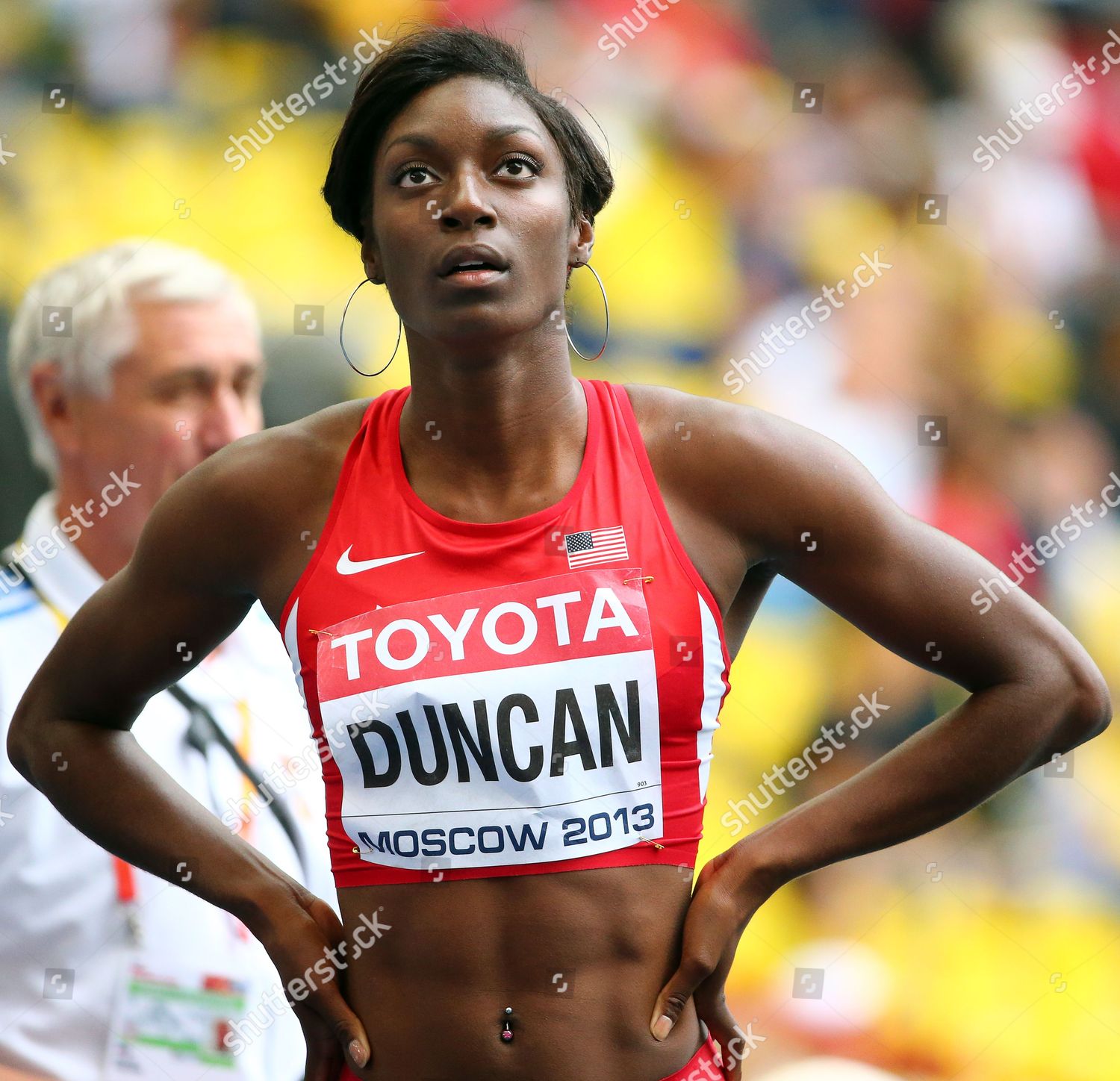 Kimberlyn Duncan Usa Reacts After Competing Editorial Stock Photo ...