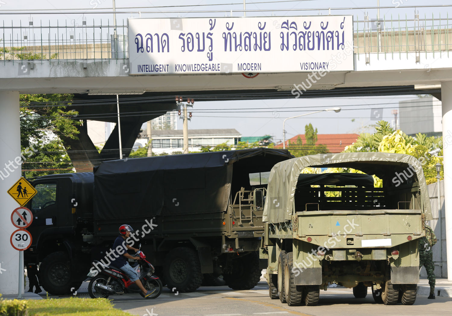 Thai Armed Soldiers Use Military Truck Editorial Stock Photo - Stock ...
