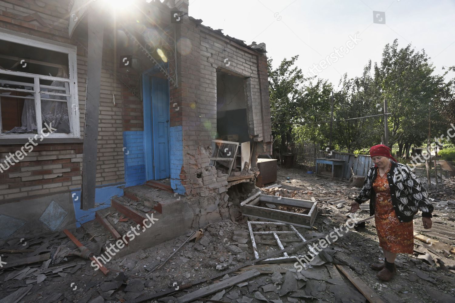 Local Resident Looks Rubble Outside House Editorial Stock Photo - Stock ...