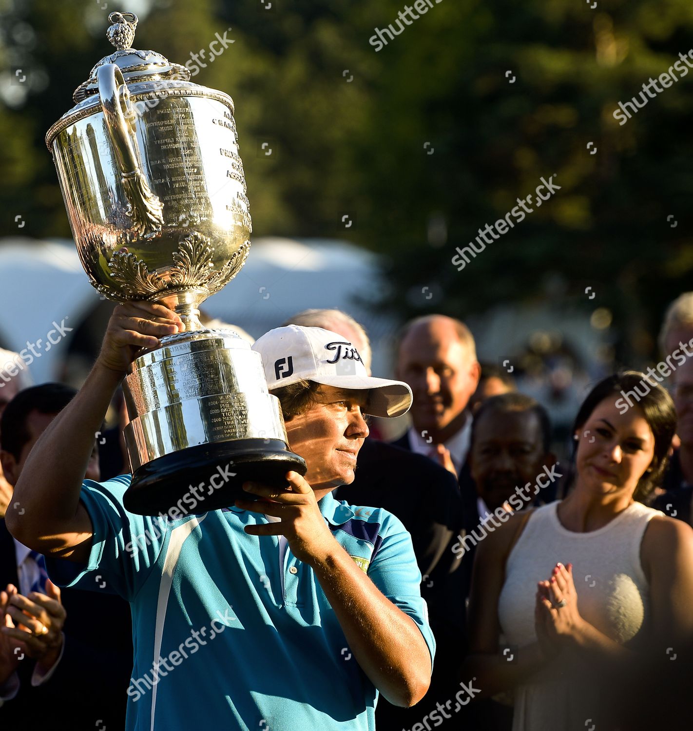 Jason Dufner Us Lifts Wanamaker Trophy Editorial Stock Photo - Stock ...