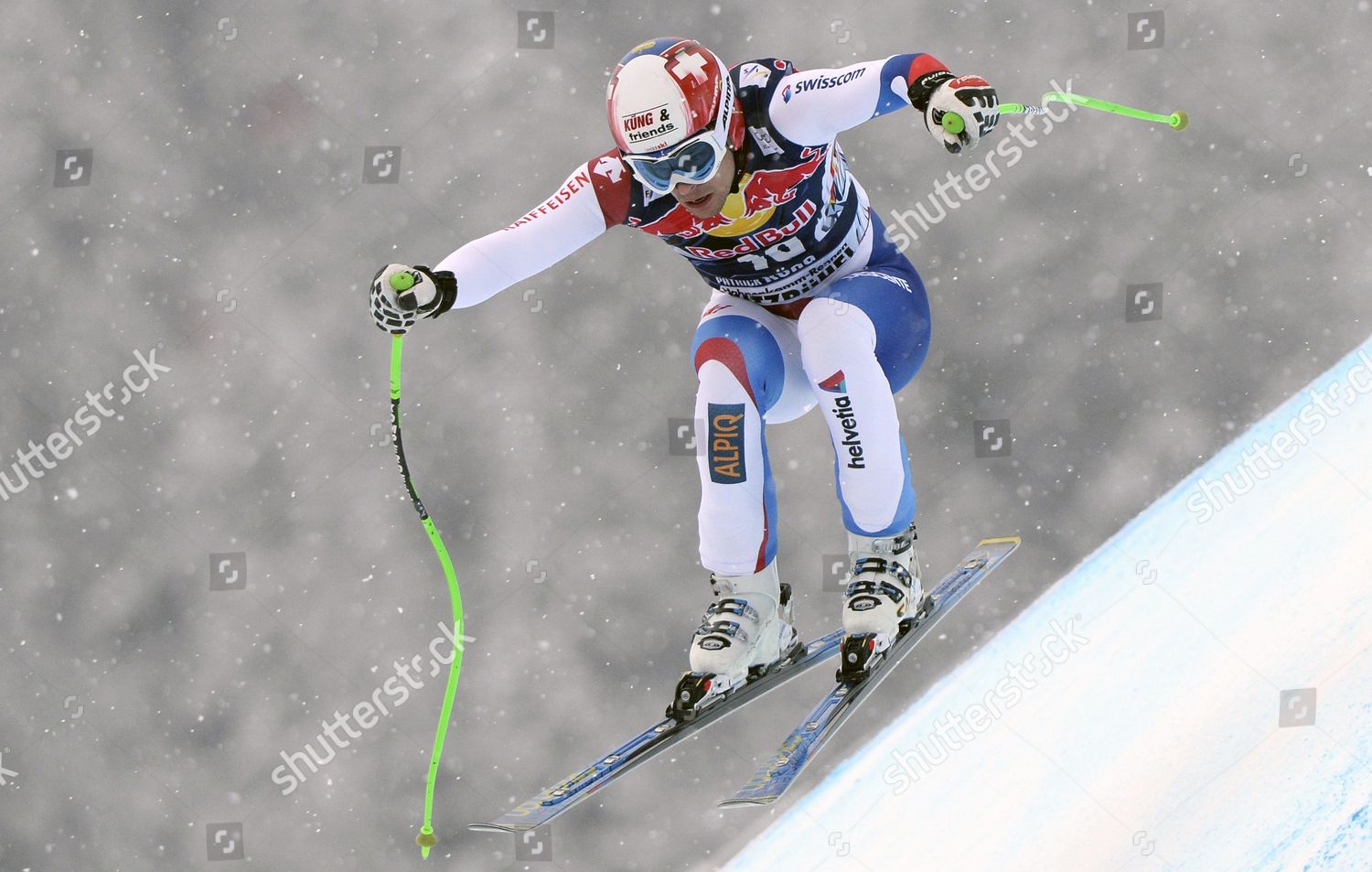 Patrick Kueng Switzerland Speeds Down Slope Editorial Stock Photo ...