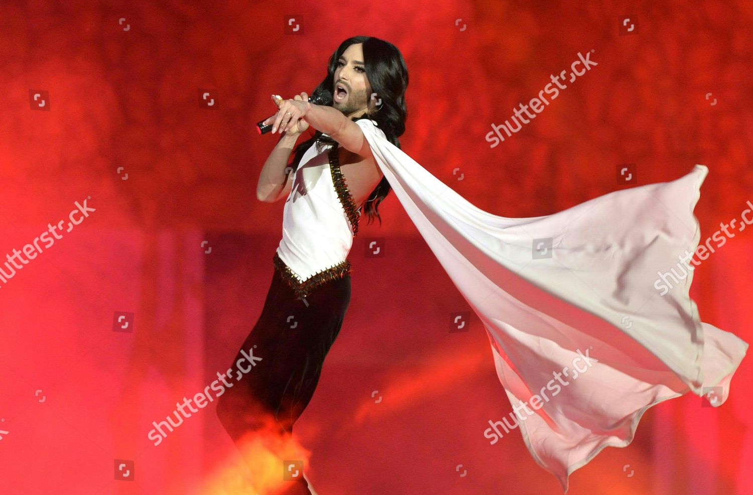 Austrian Singer Conchita Wurst Performs During Editorial Stock Photo ...
