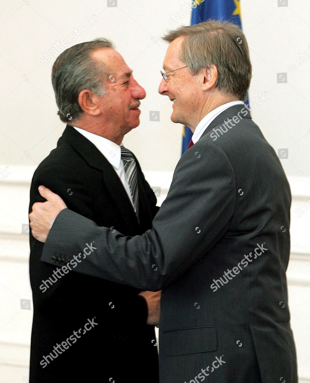 Cypriot President Tassos Papadopoulos L Welcomed Editorial Stock Photo ...