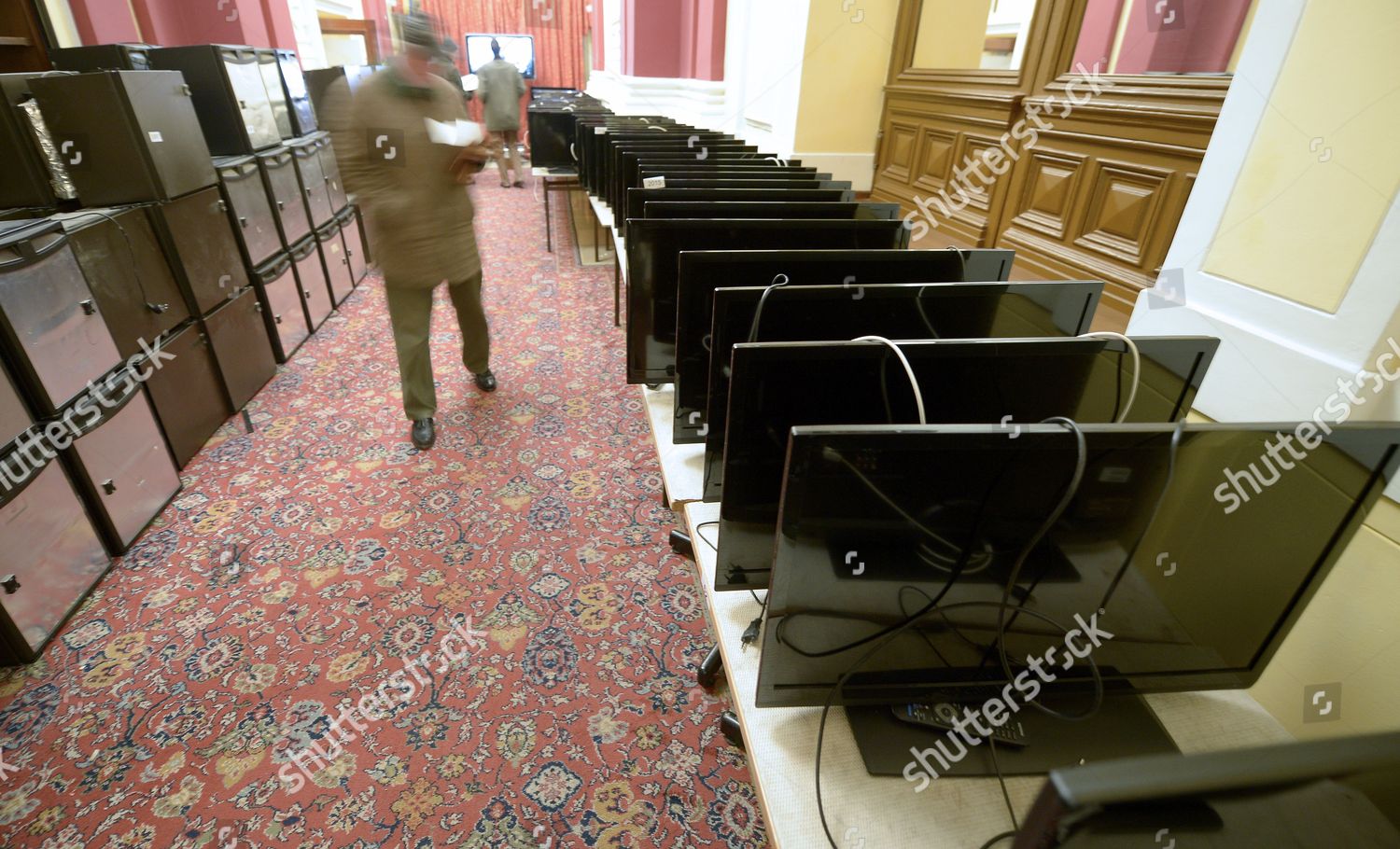 Tv Sets Minifridges Piled Inspection Former Editorial Stock Photo ...