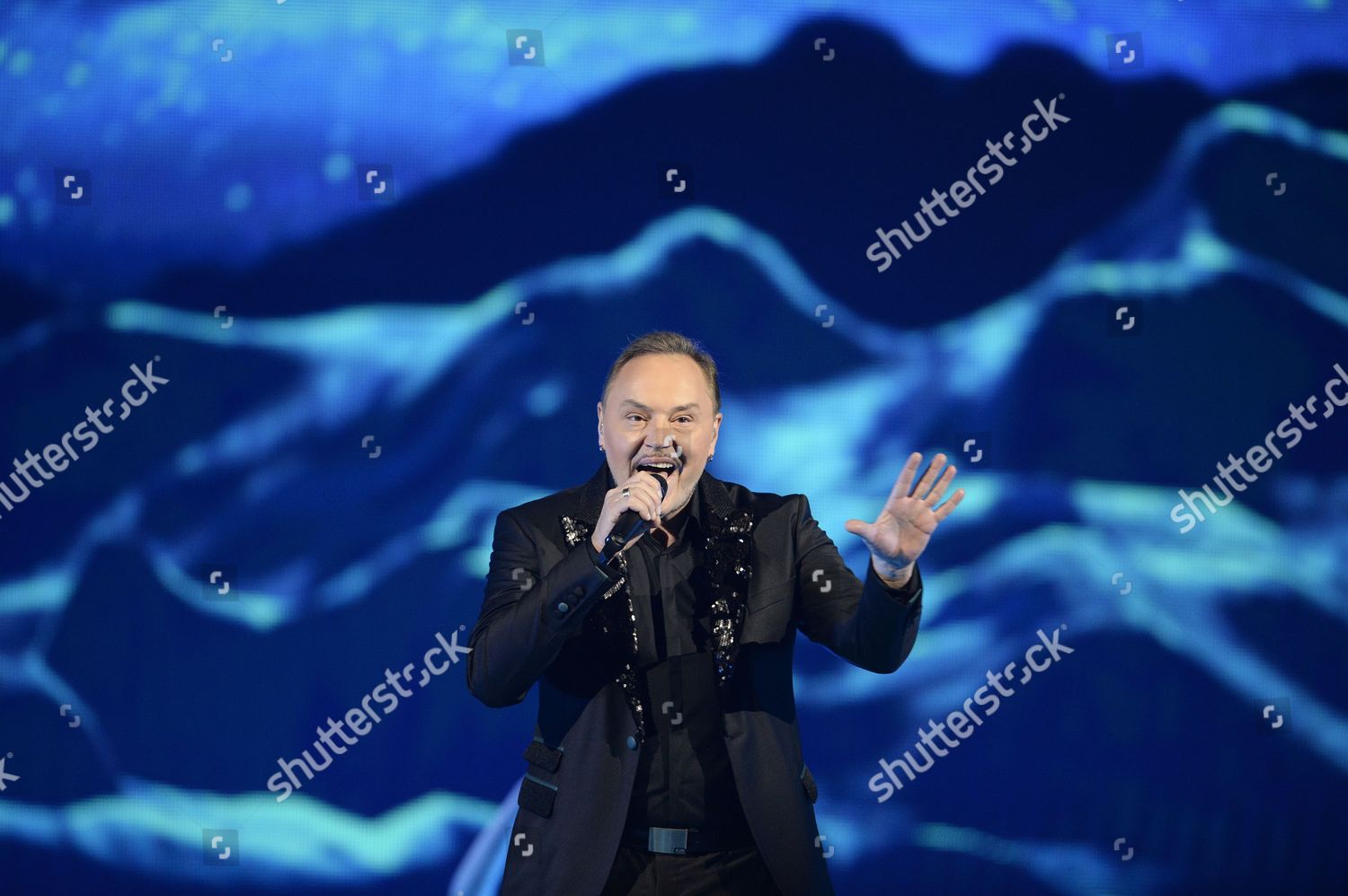 Singer Knez Representing Montenegro Performs During Editorial Stock ...