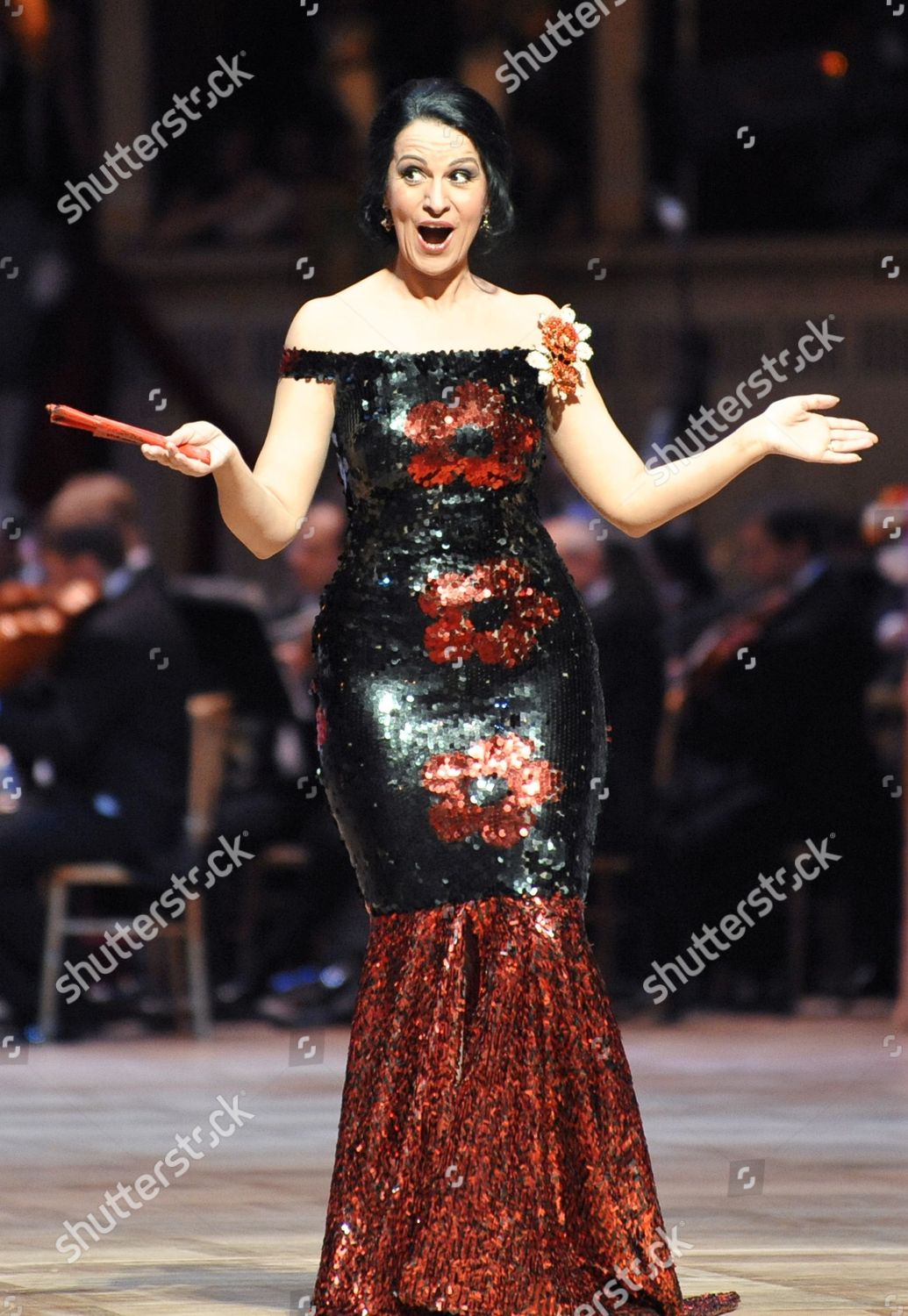 Romanian Soprano Angela Gheorghiu Performs During Editorial Stock Photo ...