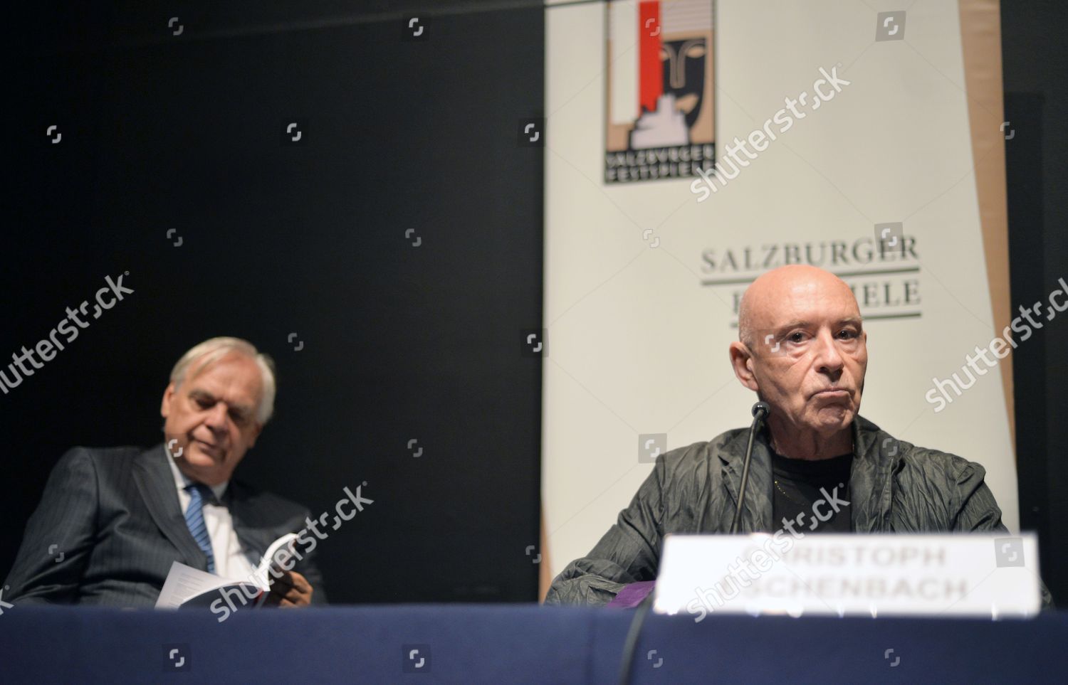 German Conductor Christoph Eschenbach R Salzburg Editorial Stock Photo ...