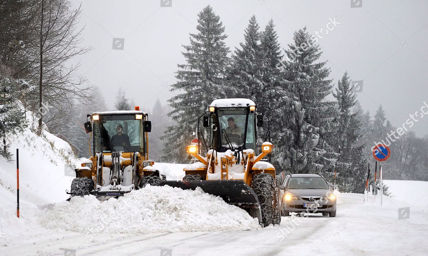 Snow Cleared Roads Dornbirn 22 November Editorial Stock Photo - Stock ...