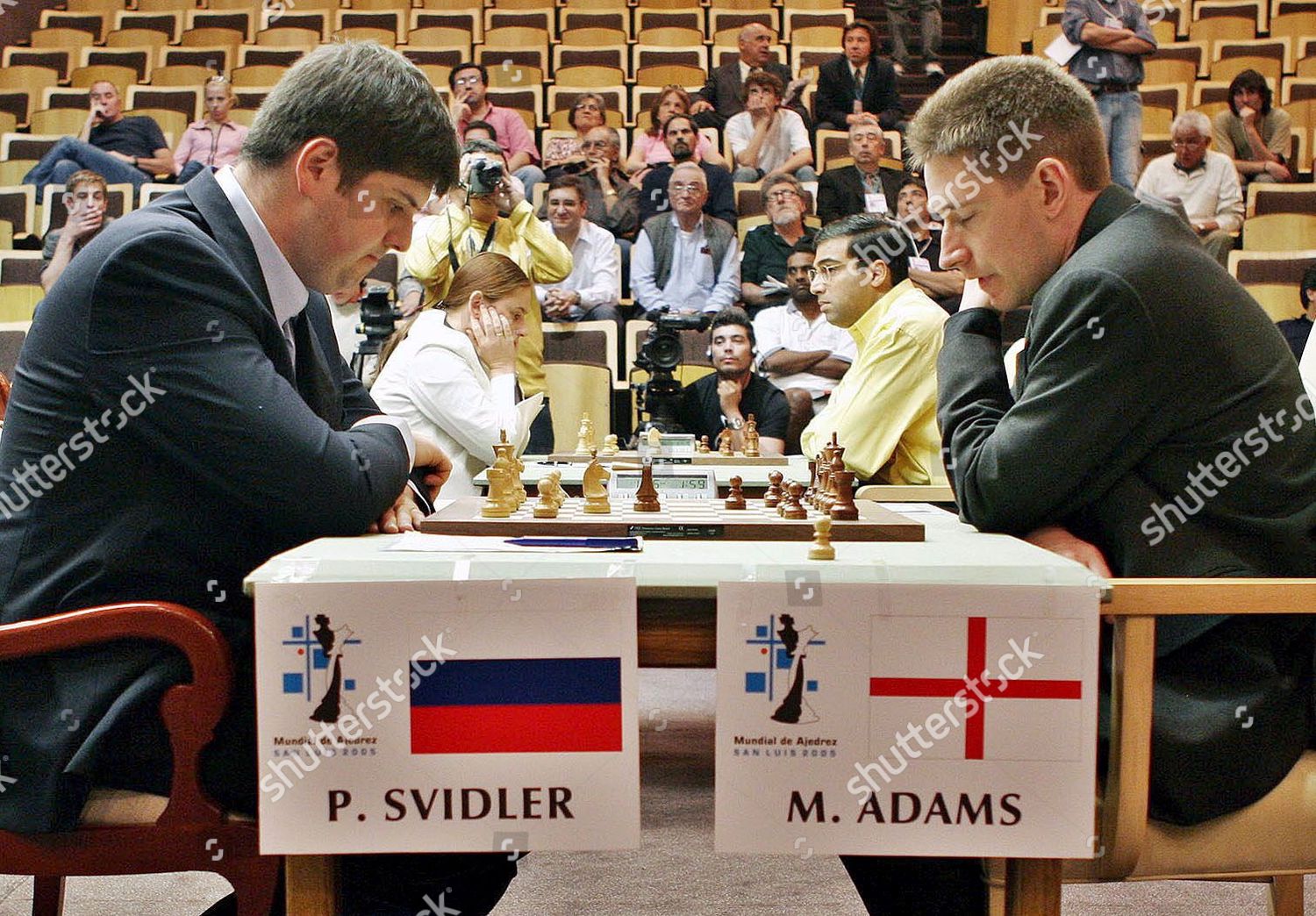 Peter Svidler L Russia Michael Adams Editorial Stock Photo - Stock ...