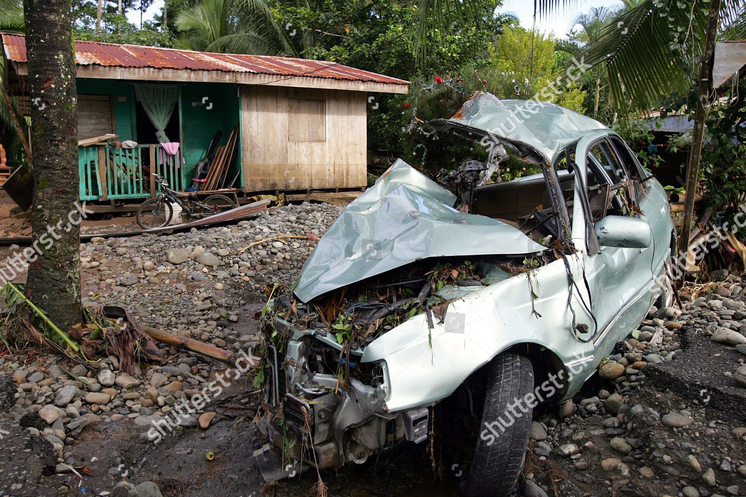 Completly Destroyed Car After Heavy Rain Editorial Stock Photo - Stock ...